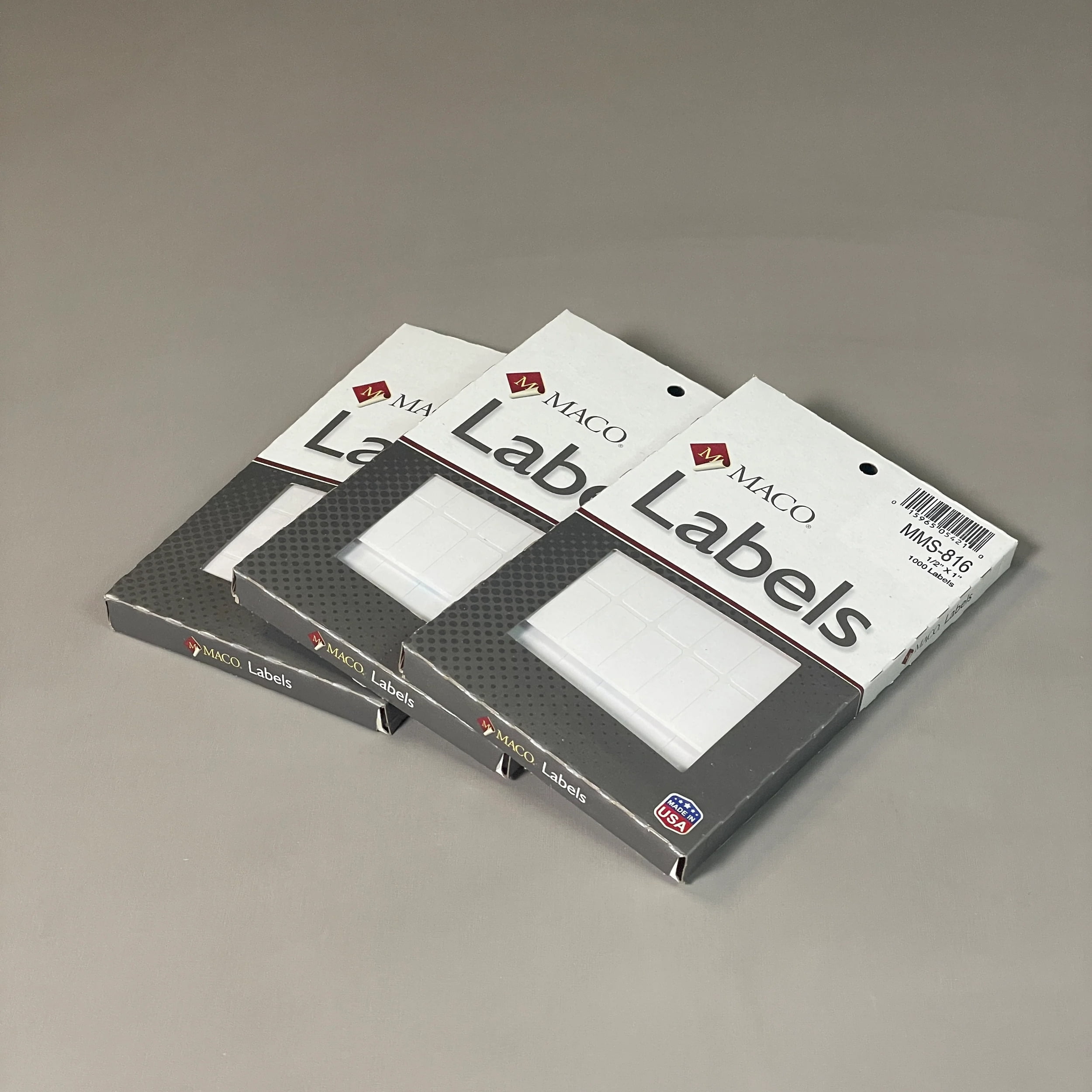 MACO 1/2" x 1" White Rectangular Multi-Purpose Labels, 1000 per Box ...