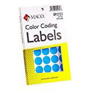 MACO 3/4" Dia. Light Blue Round Color-Coding Labels, 1000 per Box ...