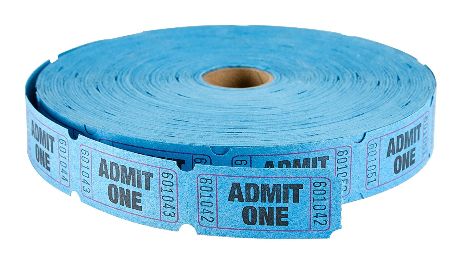 MACO Blue Single Roll "Admit One" Tickets, 1" x 2", 2000 per roll ...