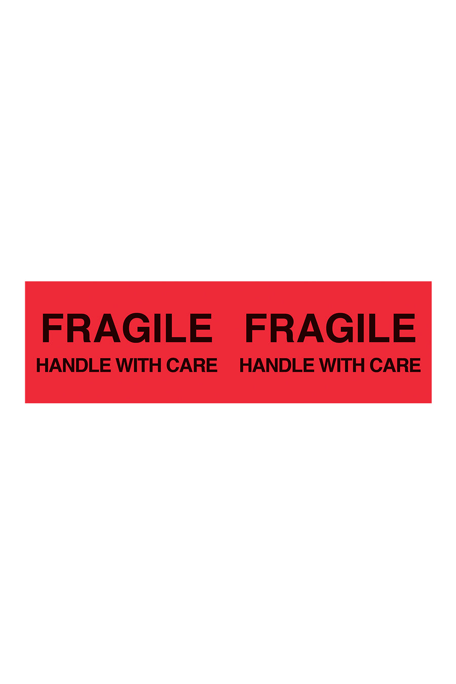MACO "Fragile Handle With Care", 3" x 10", Fluorescent Red, 250 Labels ...
