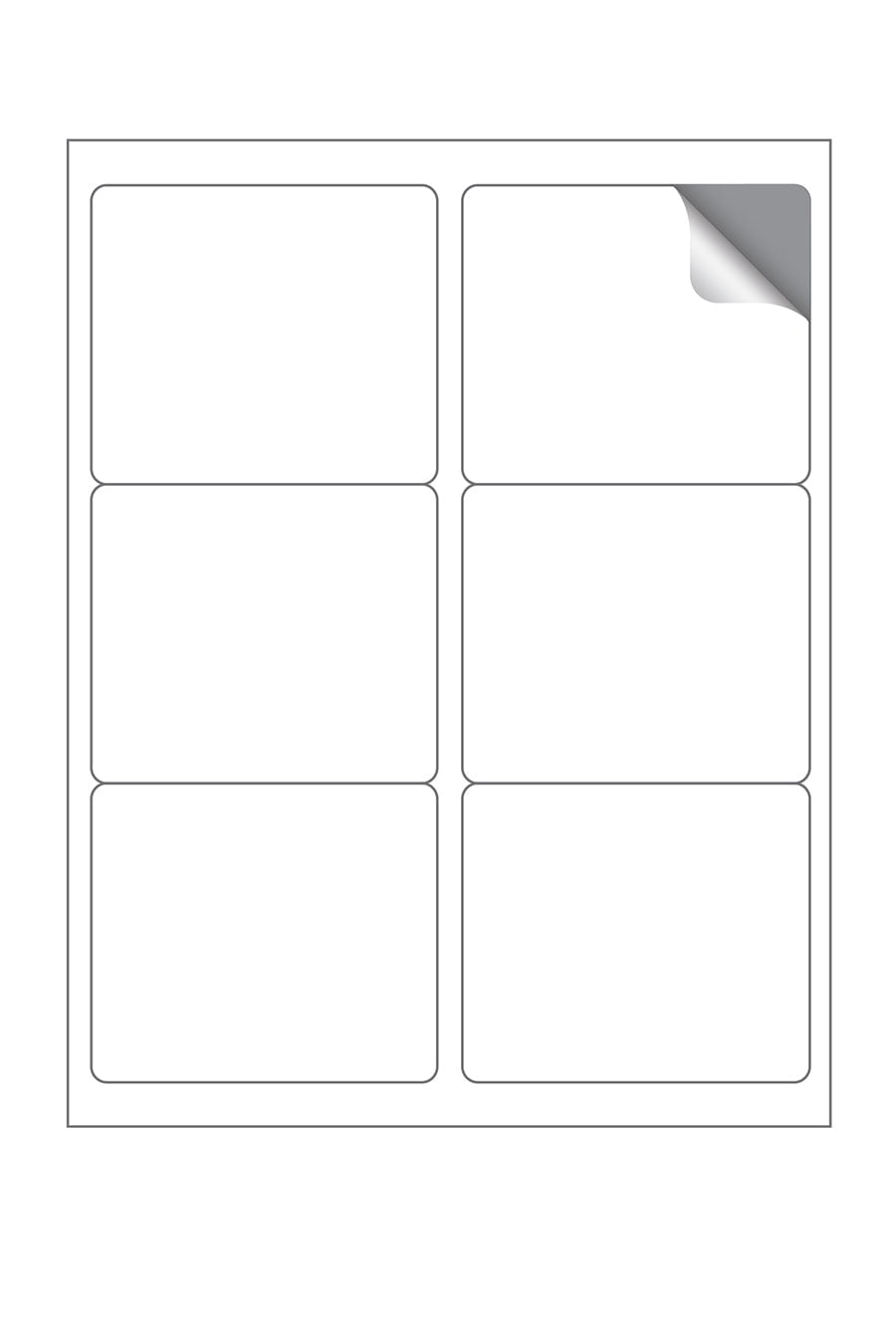 MACO Laser/Inkjet White Shipping COVER-ALL Labels, 3-1/3" x 4", 6 per ...