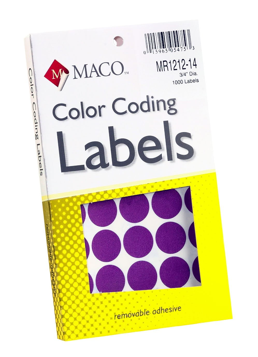 MACO Purple Round Color Coding Labels, 3/4 Inches in Diameter, 1000 Per ...