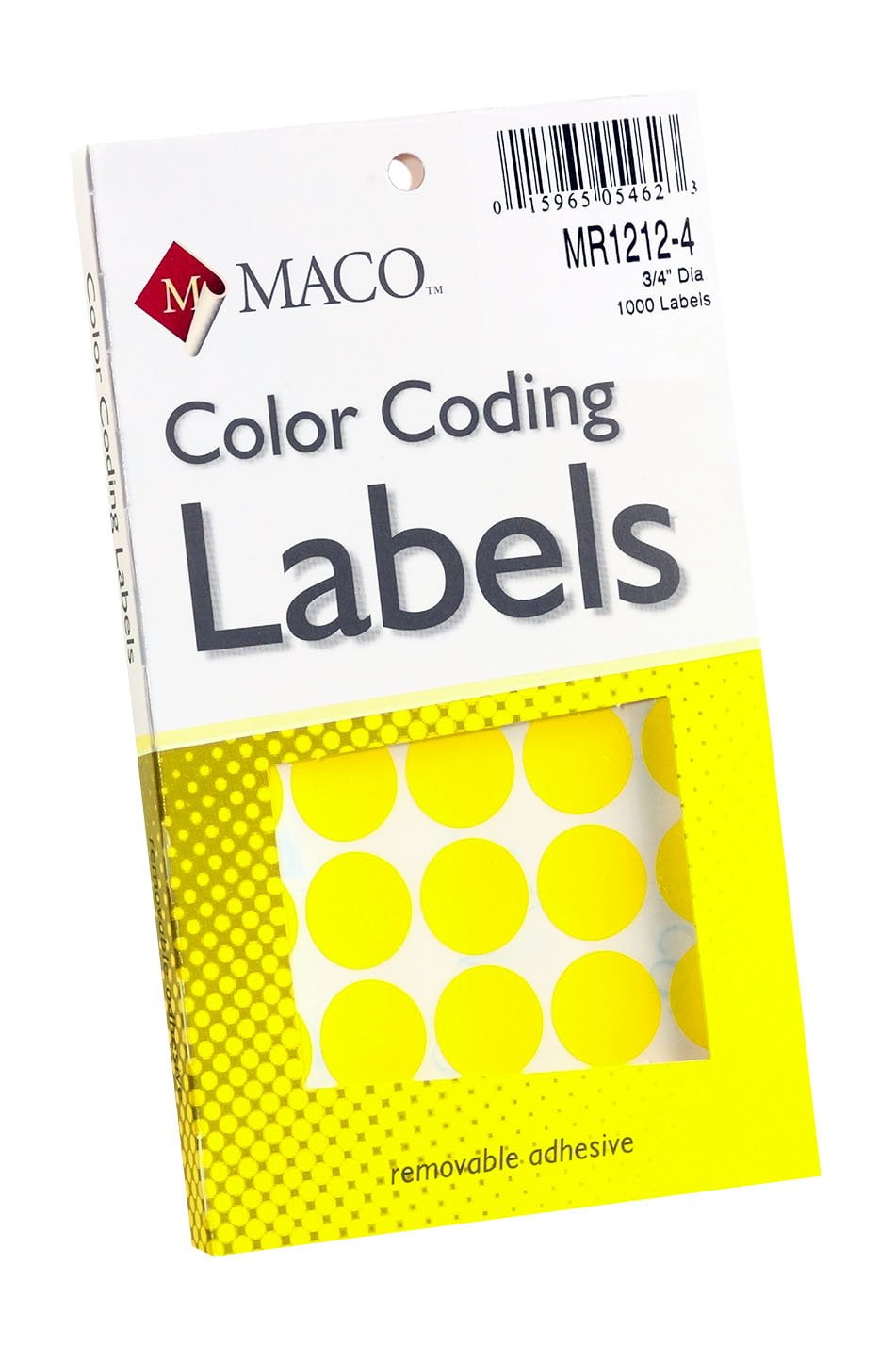MACO Yellow Round Color Coding Labels, 3/4 Inches in Diameter, 1000 Per ...