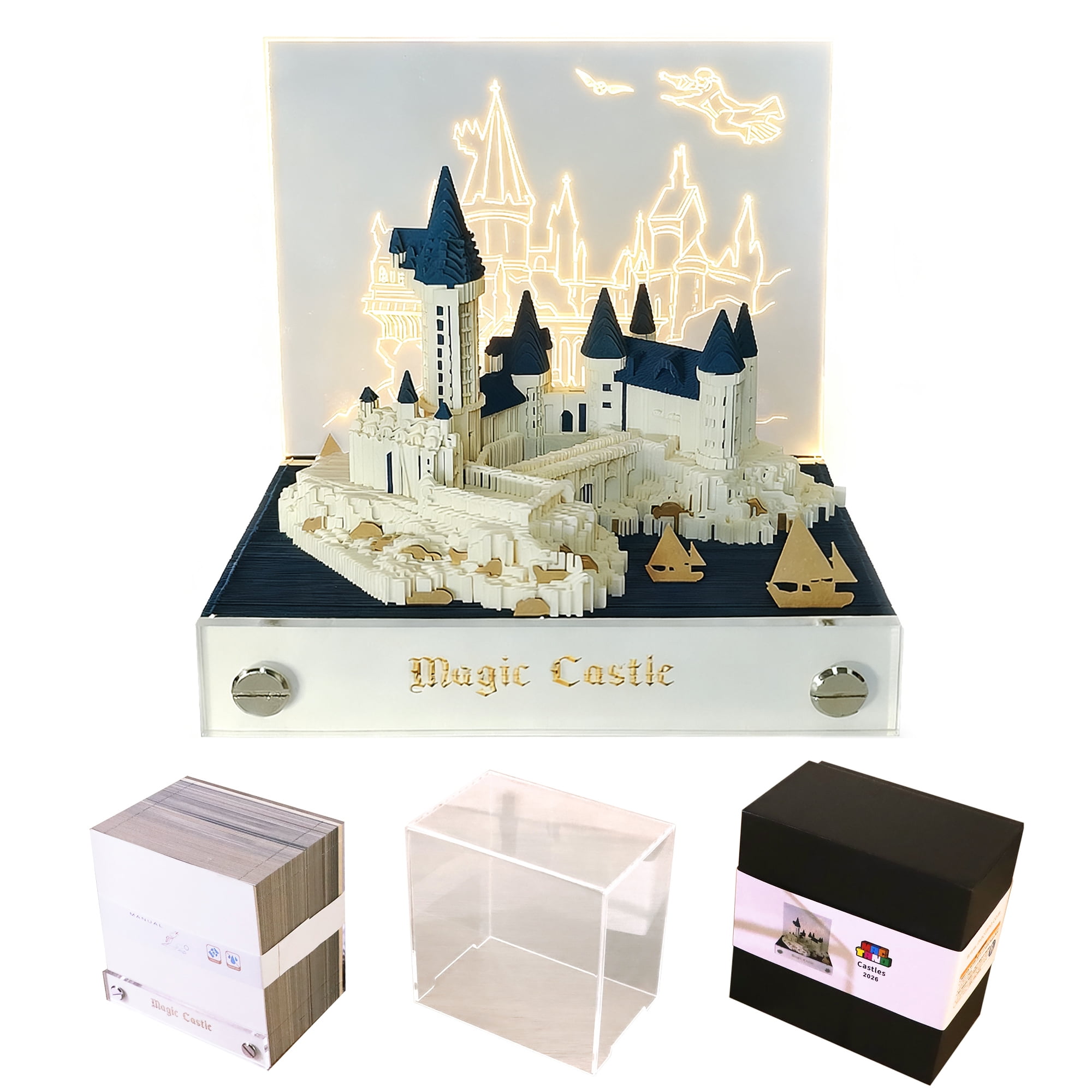 MACTANO 3D Art Calendar 2026 Time Piece New Magic Castle Calendar Tear ...