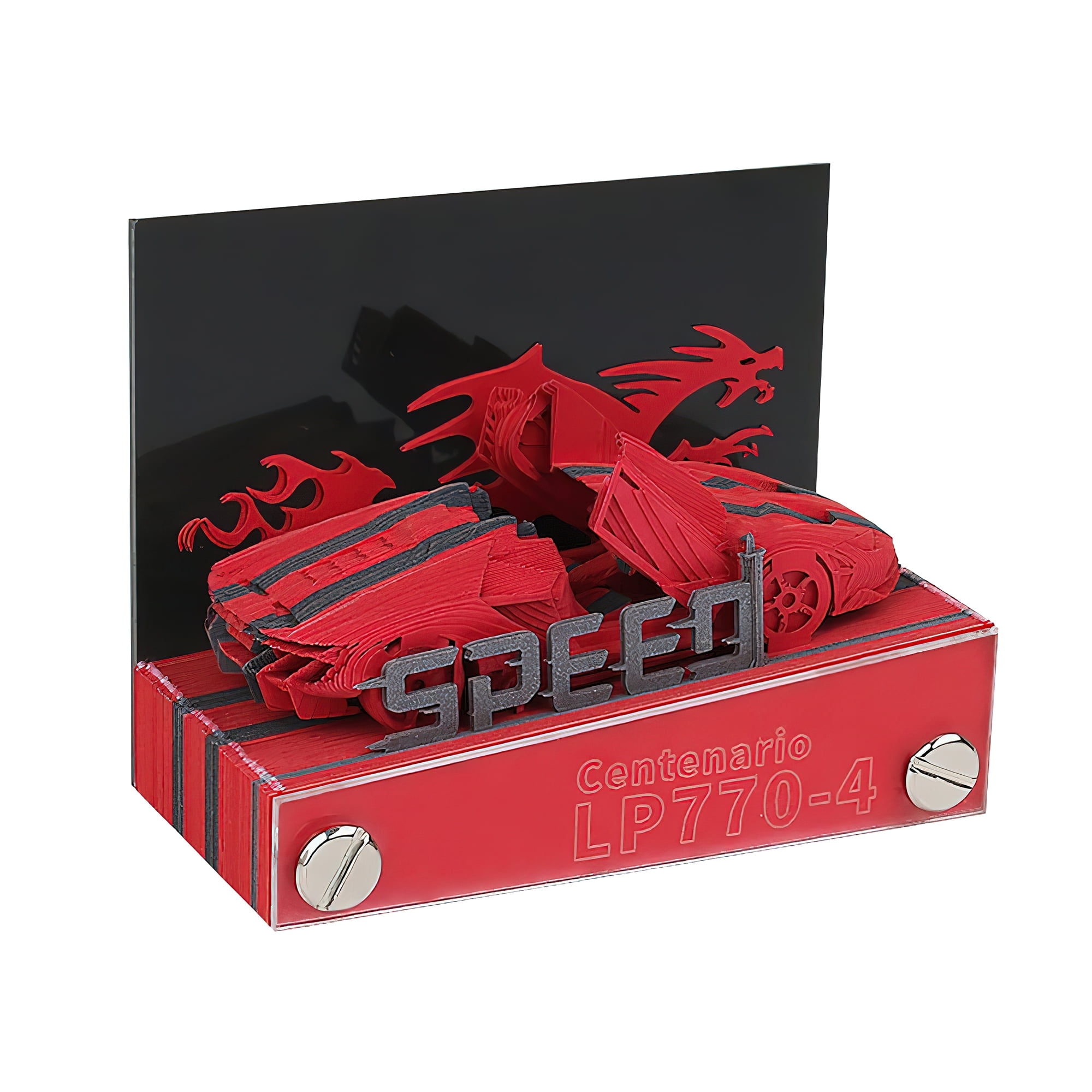 MACTANO 3D Art Sticky Notes Memo Pad Sports Car Rip Away Paper Carving ...