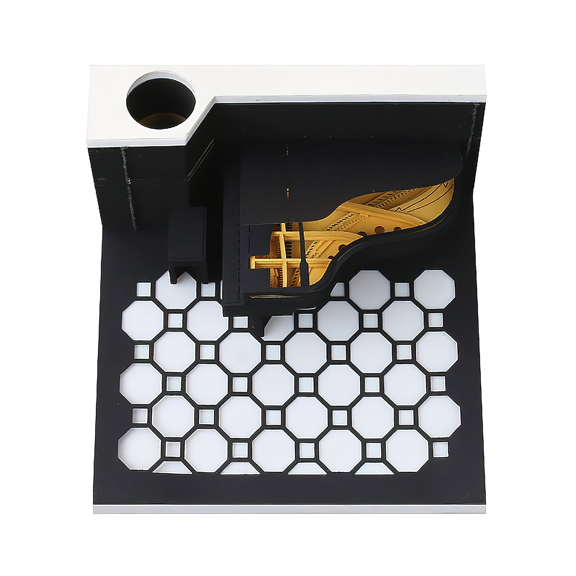 MACTANO 3D Art Sticky Notes Pad Black Piano Rip Away Paper Carving ...