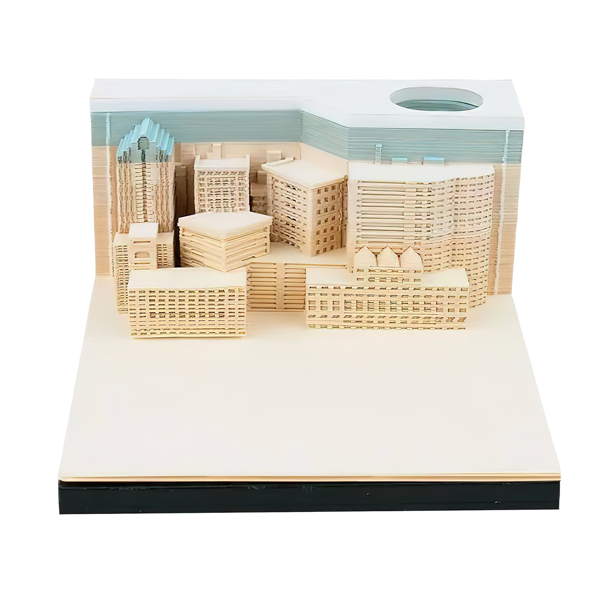 MACTANO 3D Art Sticky Notes Pad City Night Rip Away Paper Carving ...