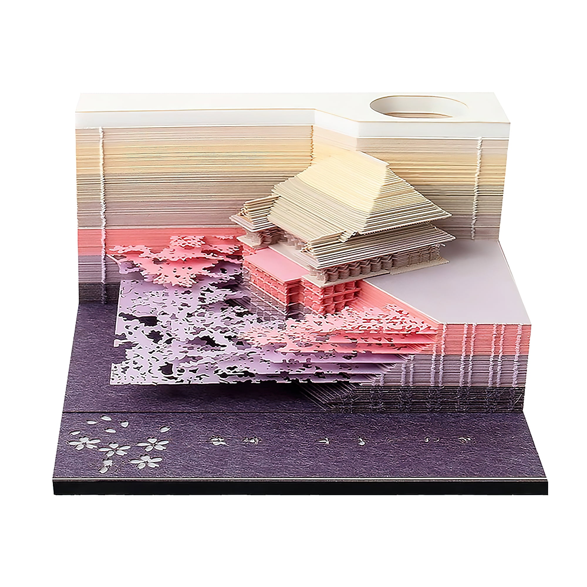 MACTANO 3D Art Sticky Notes Pad Kiyomizu Temple Rip Away Paper Carving ...