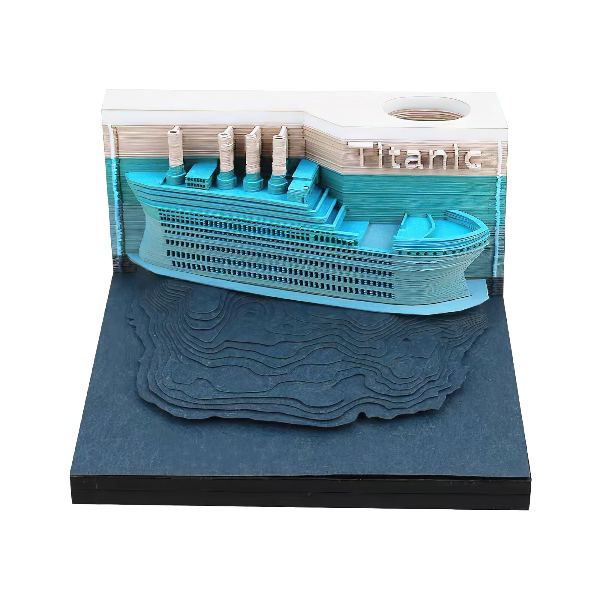 MACTANO 3D Art Sticky Notes Pad Titanic Ship Rip Away Paper Carving ...