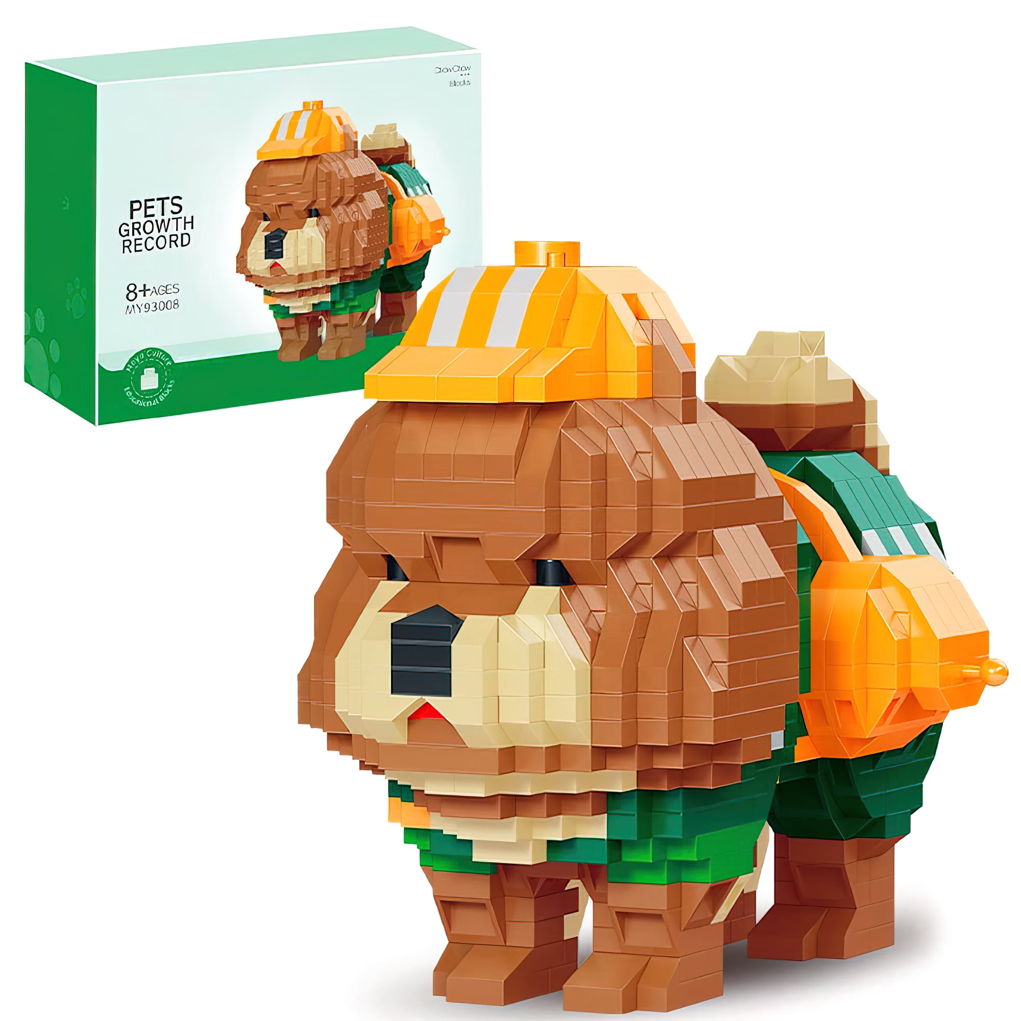 MACTANO Animal Mini Building Block Set Cute Chow Dog Building Bricks ...