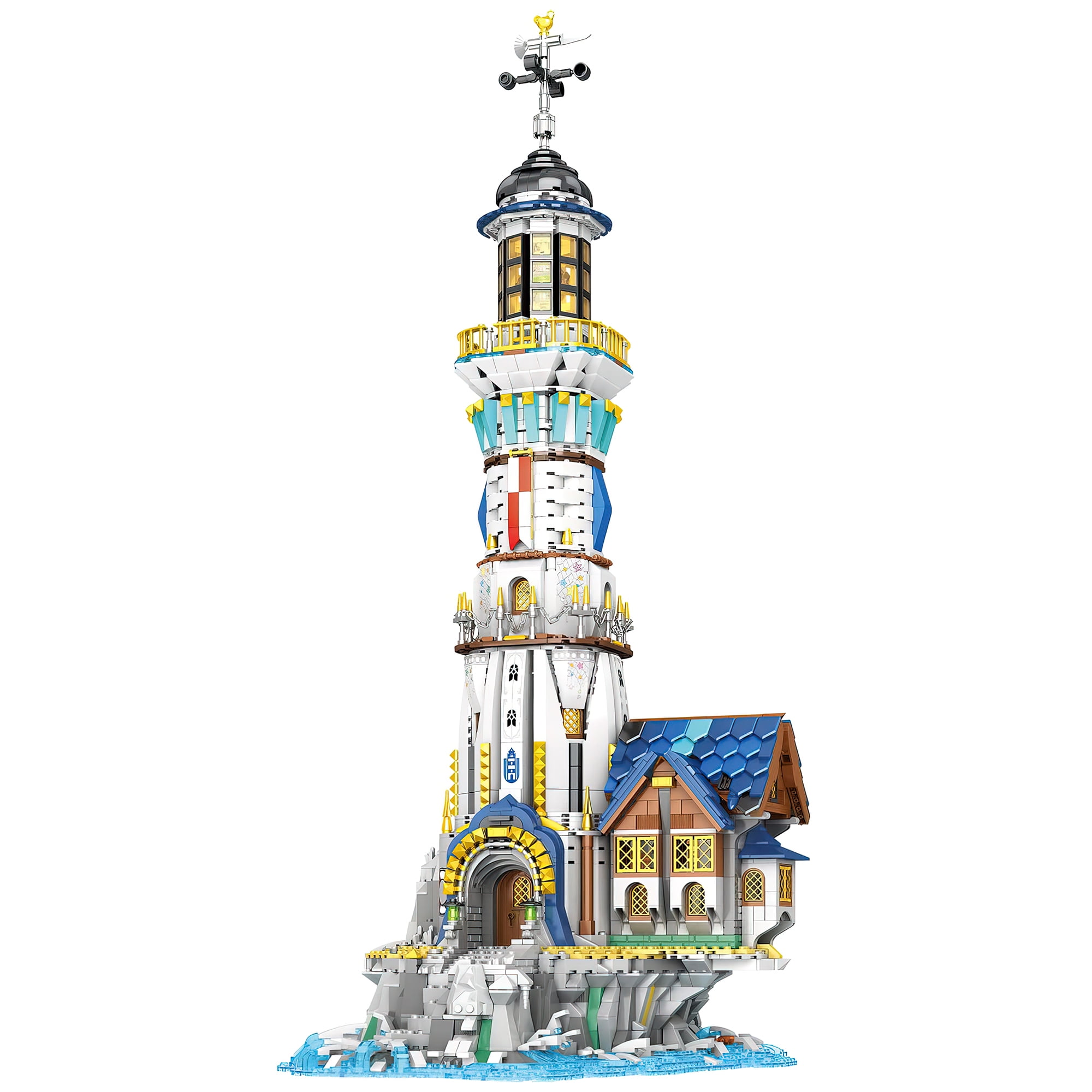 MACTANO Architecture Building Block Set Medieval Lighthouse Building ...