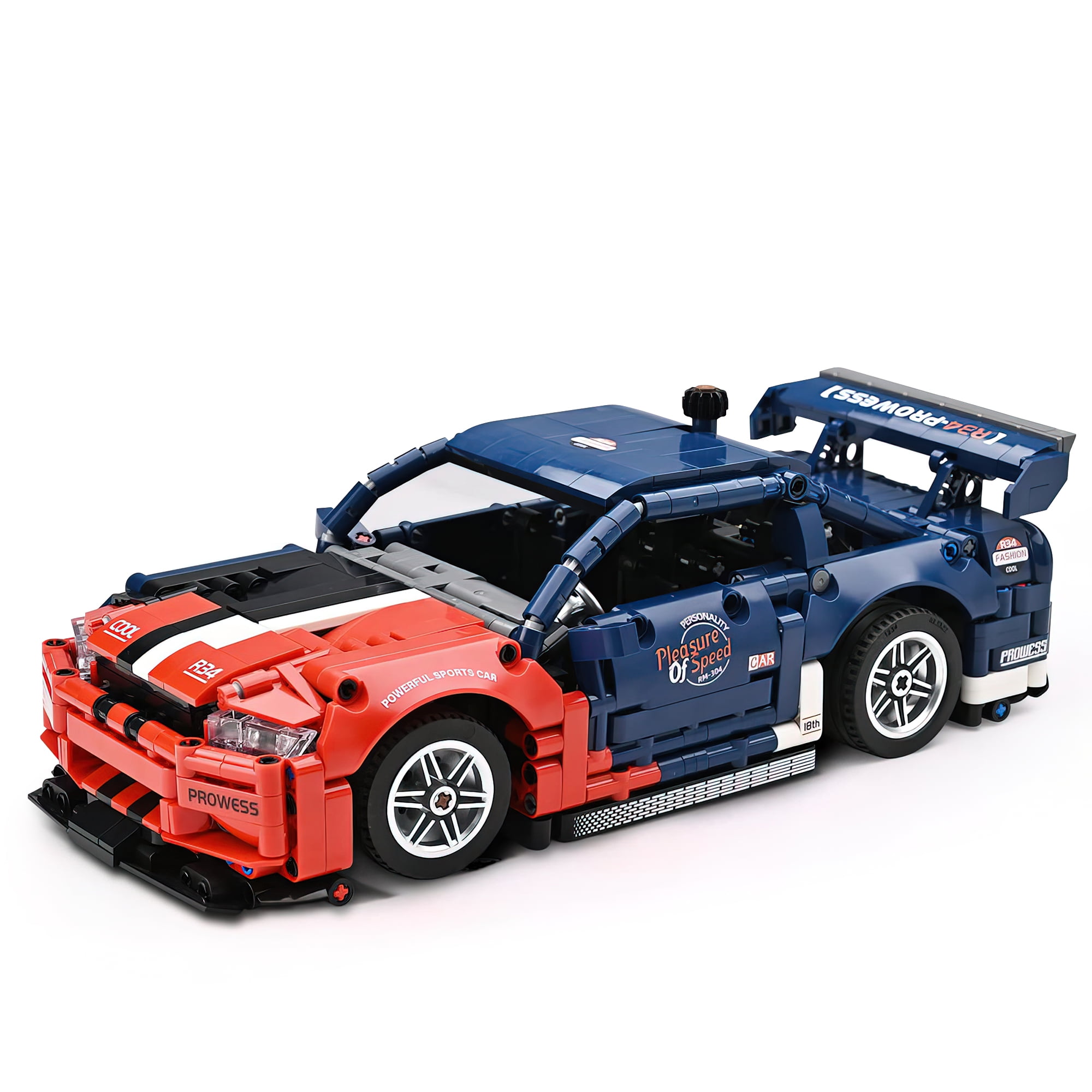 MACTANO Car Building Block Set Speed Champion R34 Sports Car Building ...