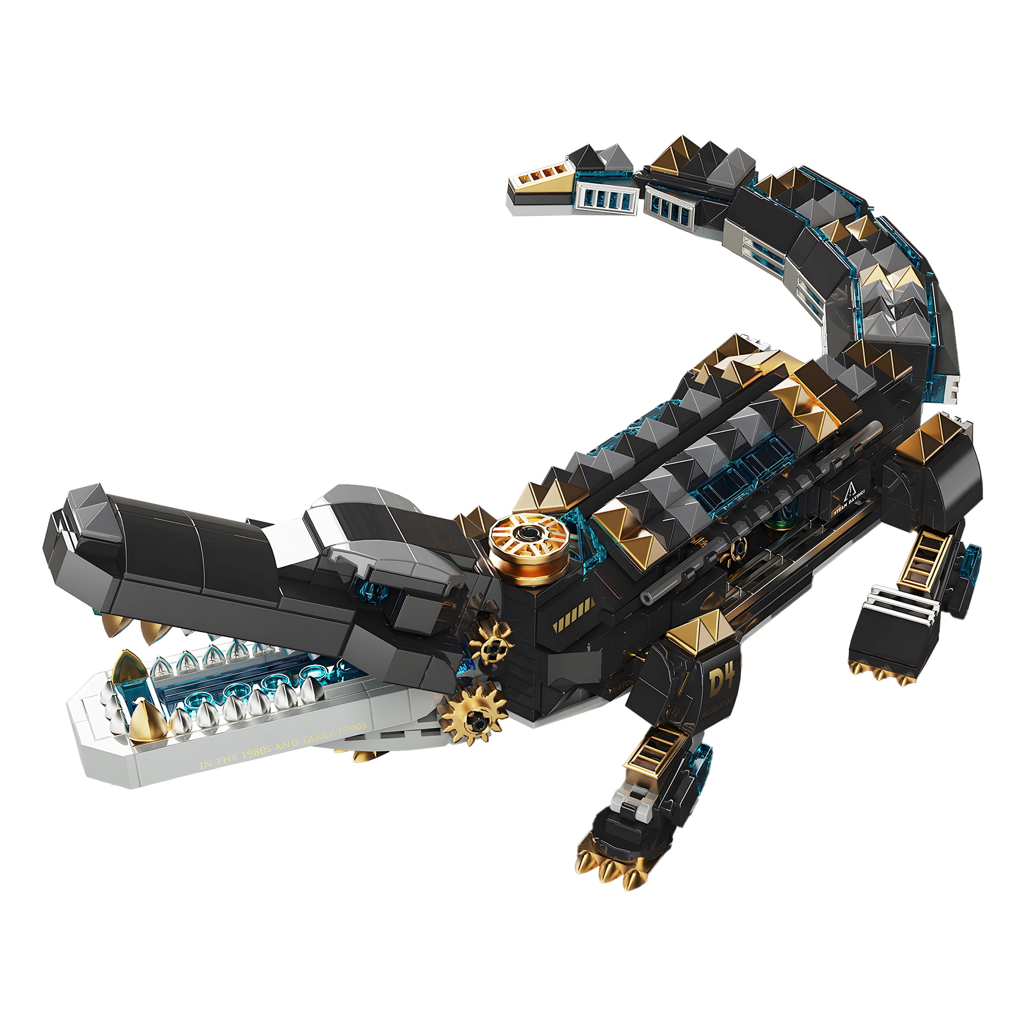 MACTANO Crocodile Building Block Set, Mechanical Animal Building Toy ...