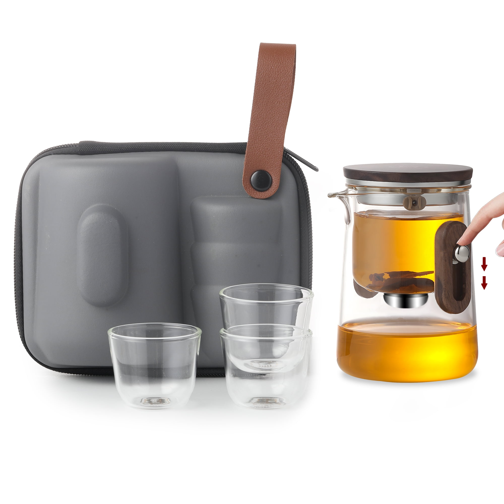 MACTANO Enchanti Tea Pot Magic Witchcraft Enchanted Glass Travel Teapot ...