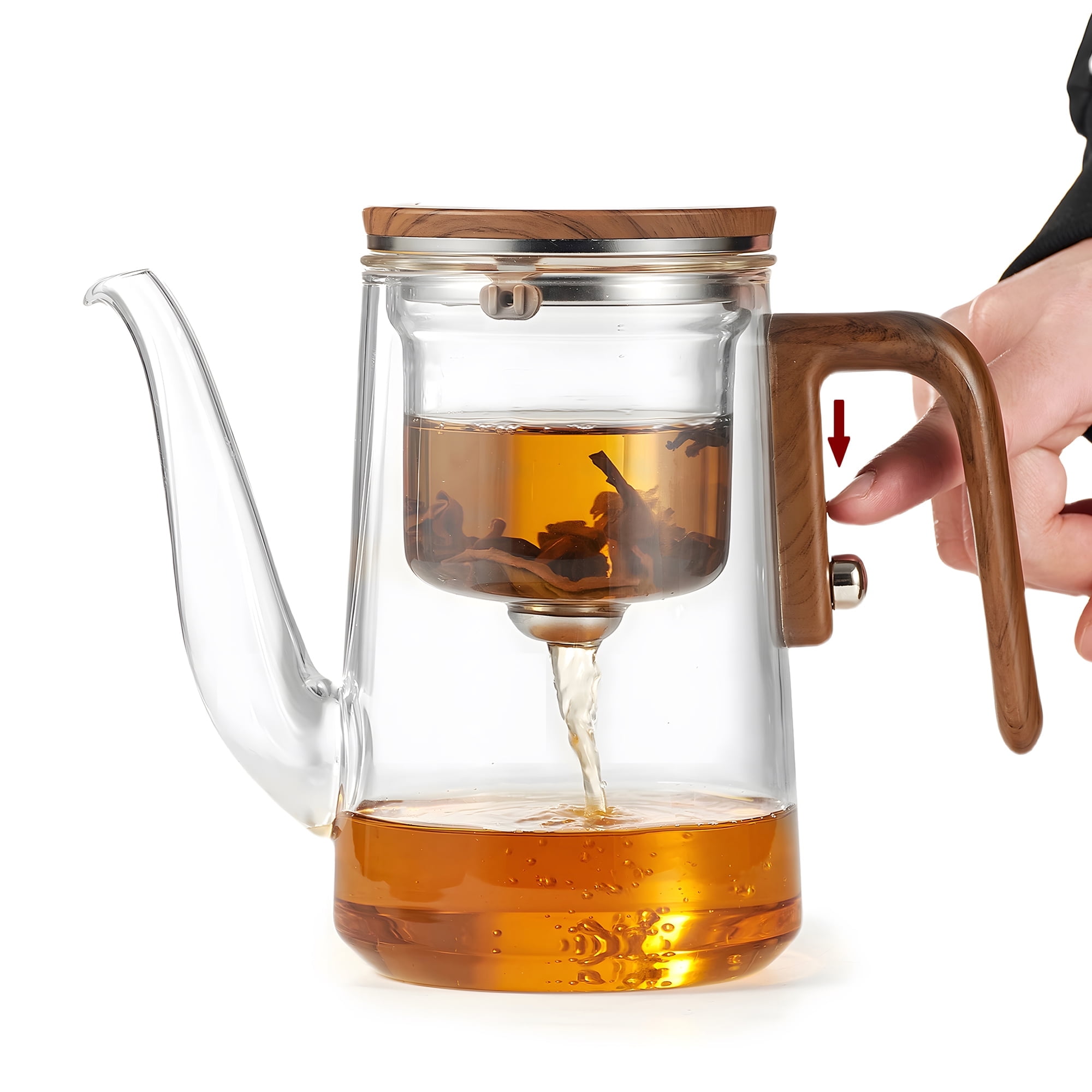MACTANO Enchanti Tea Pot Magic Witchcraft Enchanted Long Spout Glass ...