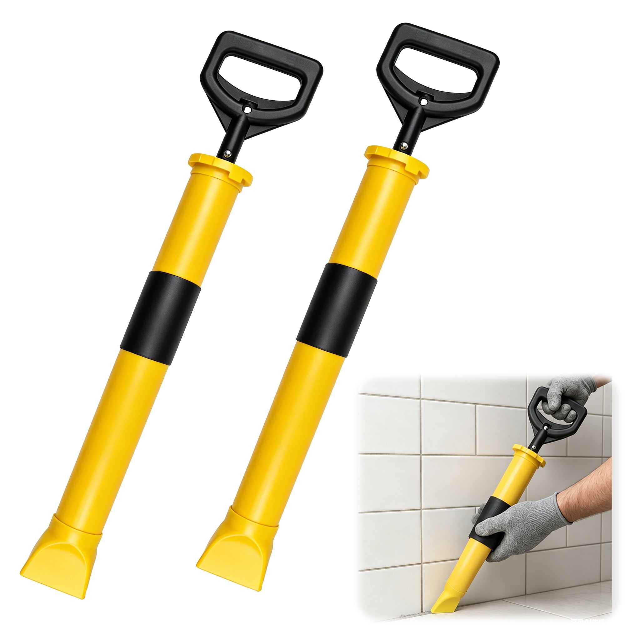 MACTANO Grout Gun Pump 2 Pack, Reusable Mortar Grout Applicator Tool ...