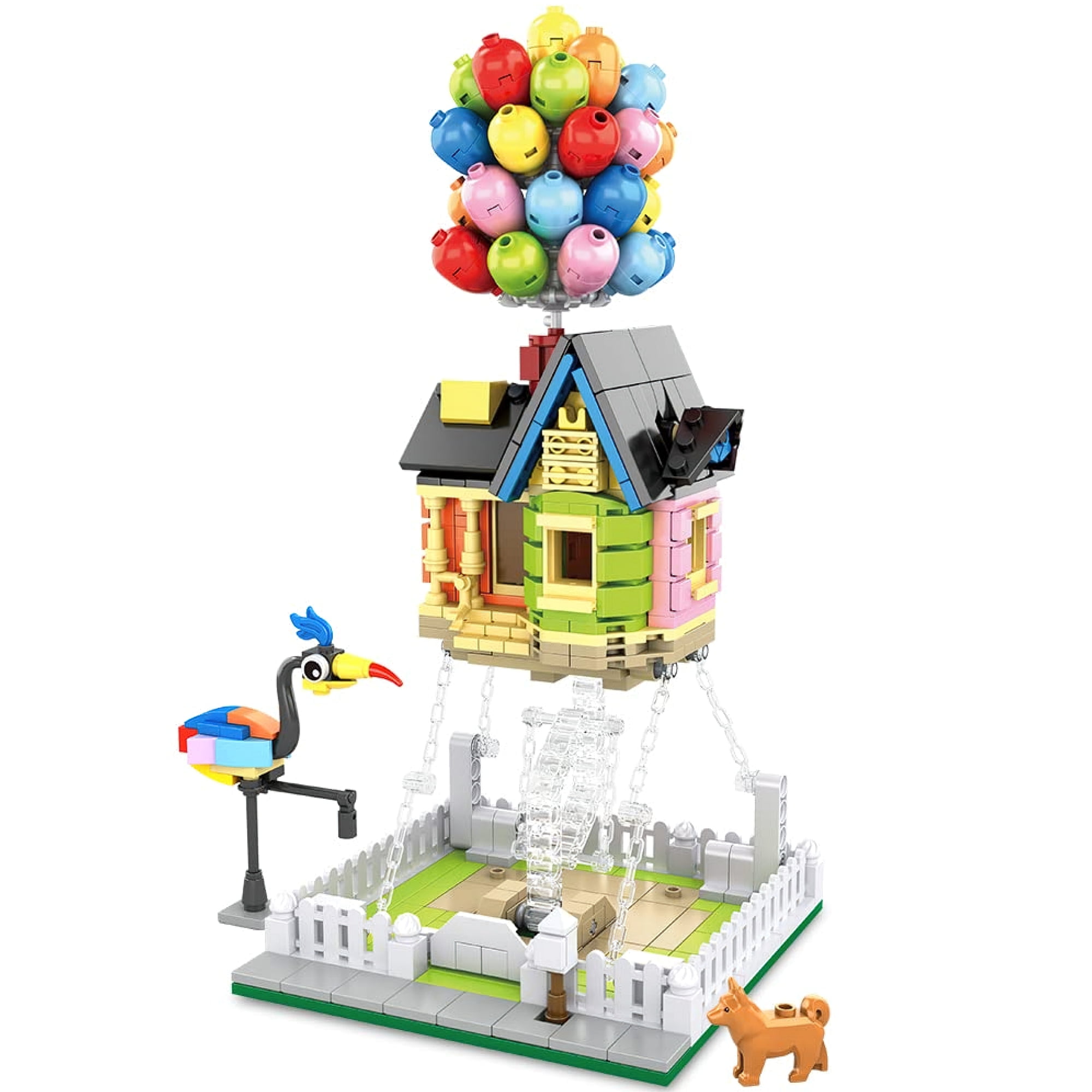MACTANO House Building Block Set Balloon up Flying House Building Kit ...