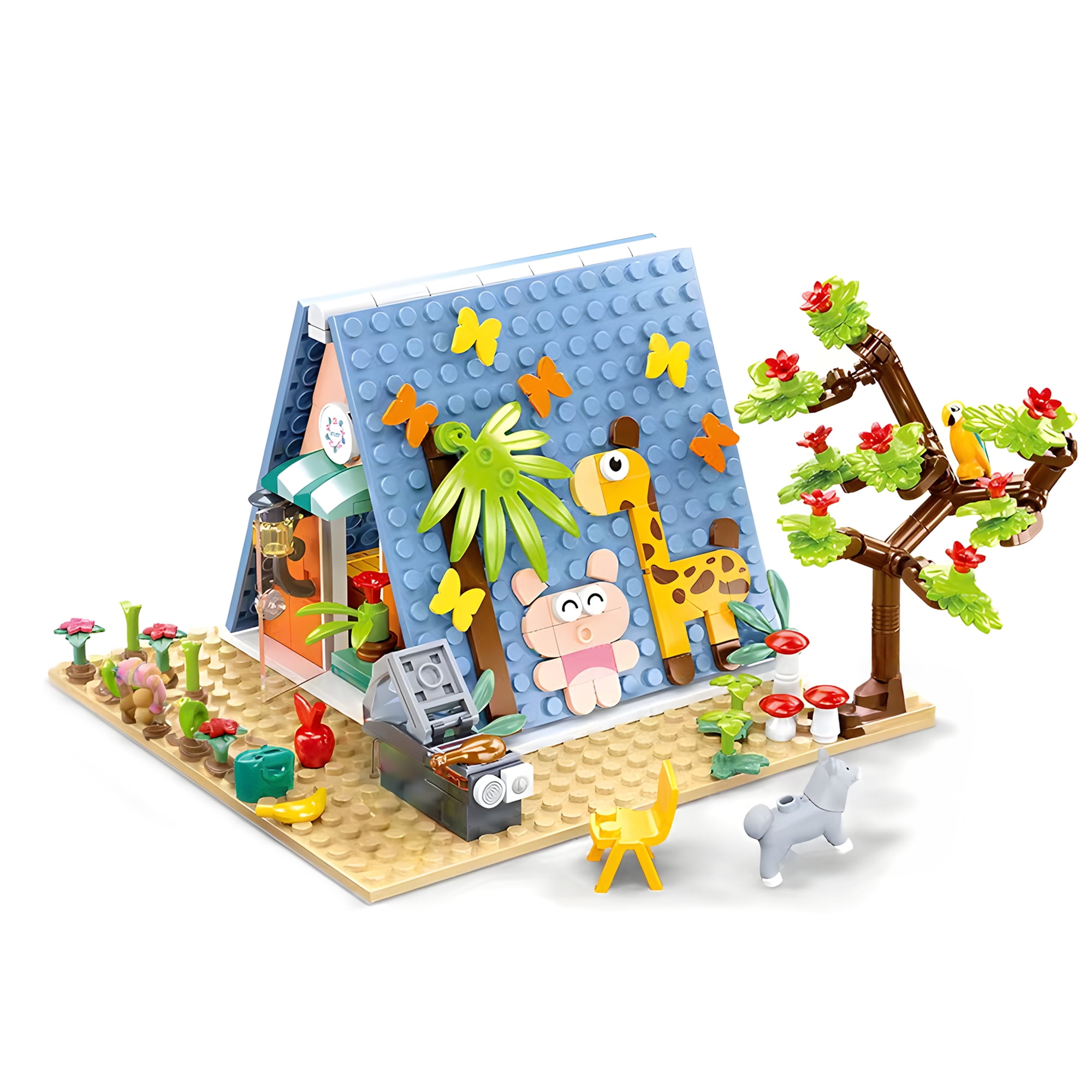 MACTANO House Building Block Set Camp Cabin Building Kit Toy for Adult ...