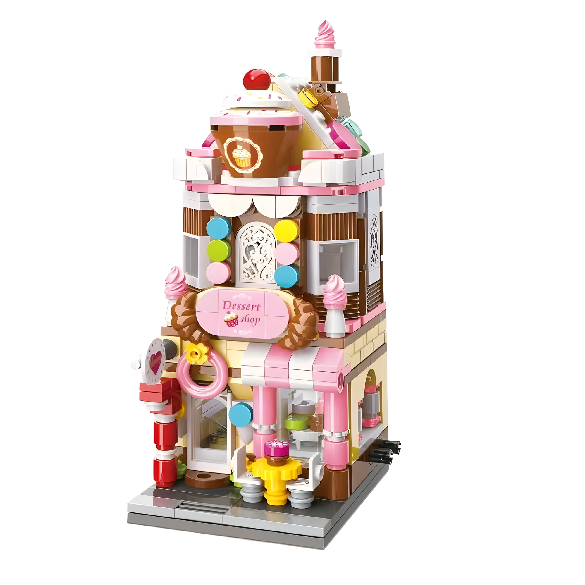 MACTANO House Building Block Set Ice Cream Shop Building Brick Toy for ...