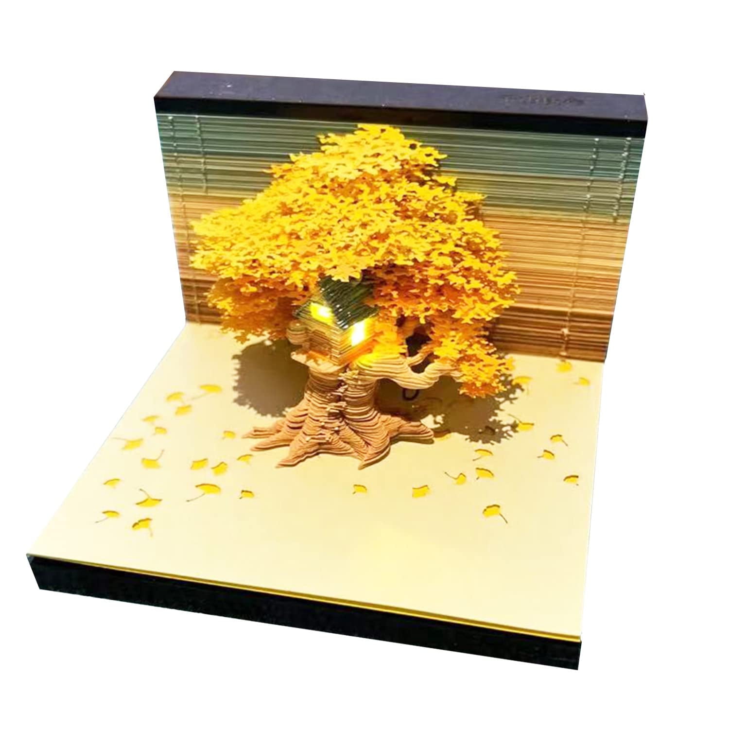 MACTANO Memo Pad Cherry Blossom Treehouse Non-Sticky Notes 3D Art Paper ...