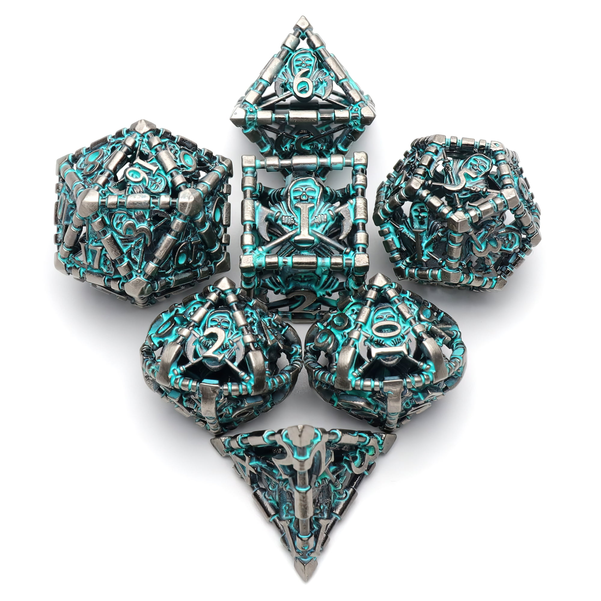 MACTANO Metal DND Dice Set Dungeons and Dragons Dice Set MTG RPG Board ...