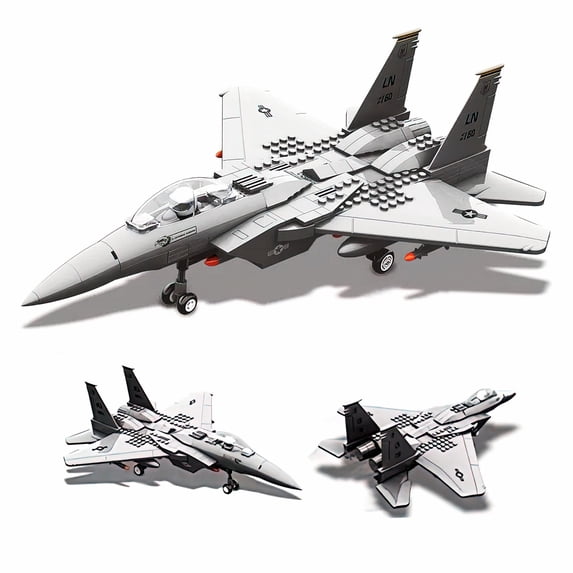 MACTANO Military Aircraft Building Set 223PCS F-15 Eagle Jet - Walmart.com
