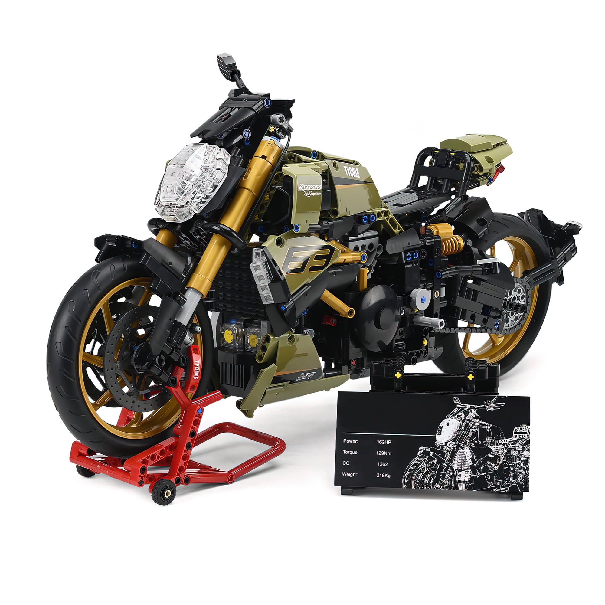 MACTANO Motorbike Building Block Set Racing 1260 Motorcycle Building ...