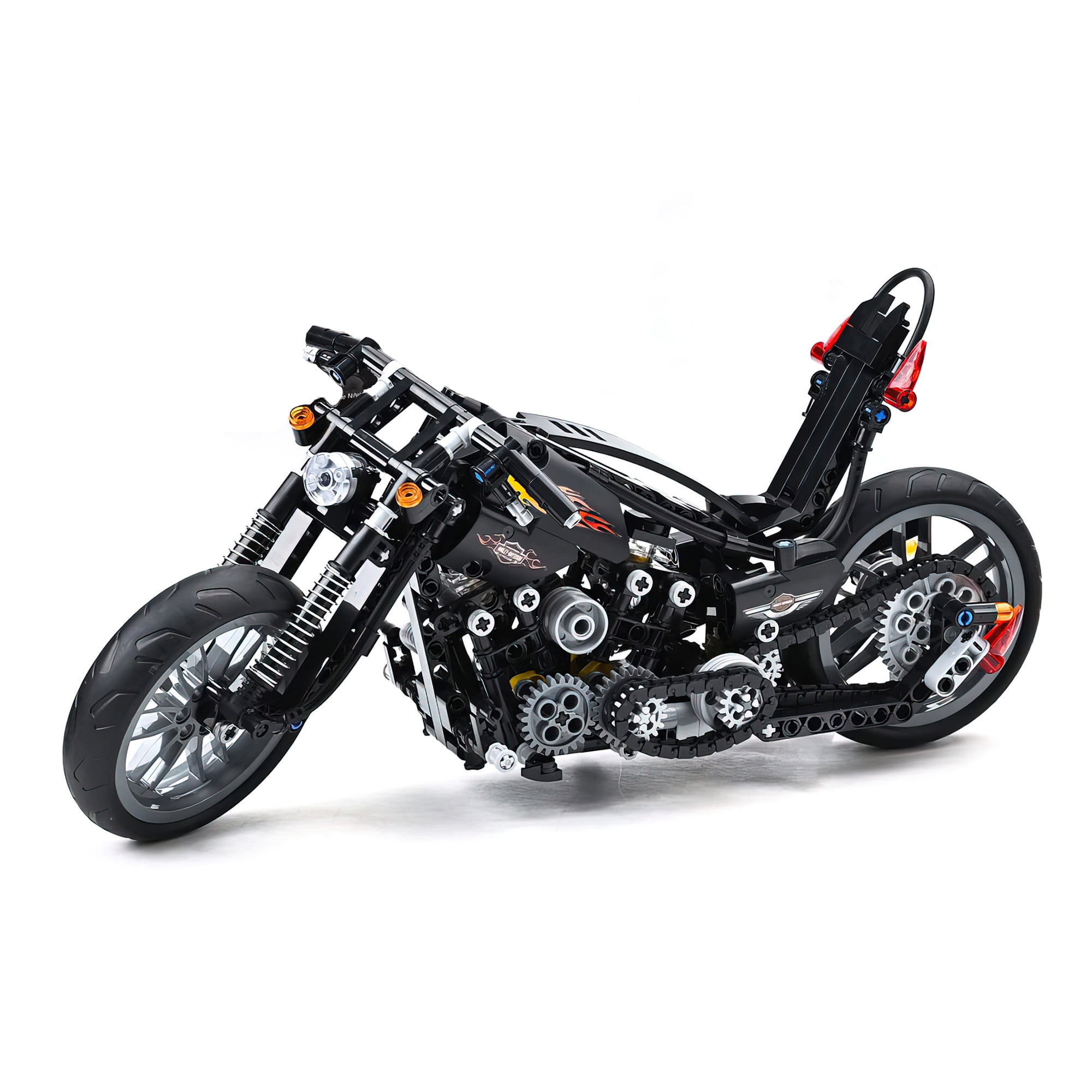 MACTANO Motorcycle Building Block Set Knuckle Chopper Motorbike ...