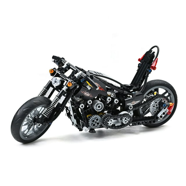 MACTANO Motorcycle Building Block Set Knuckle Chopper Motorbike ...