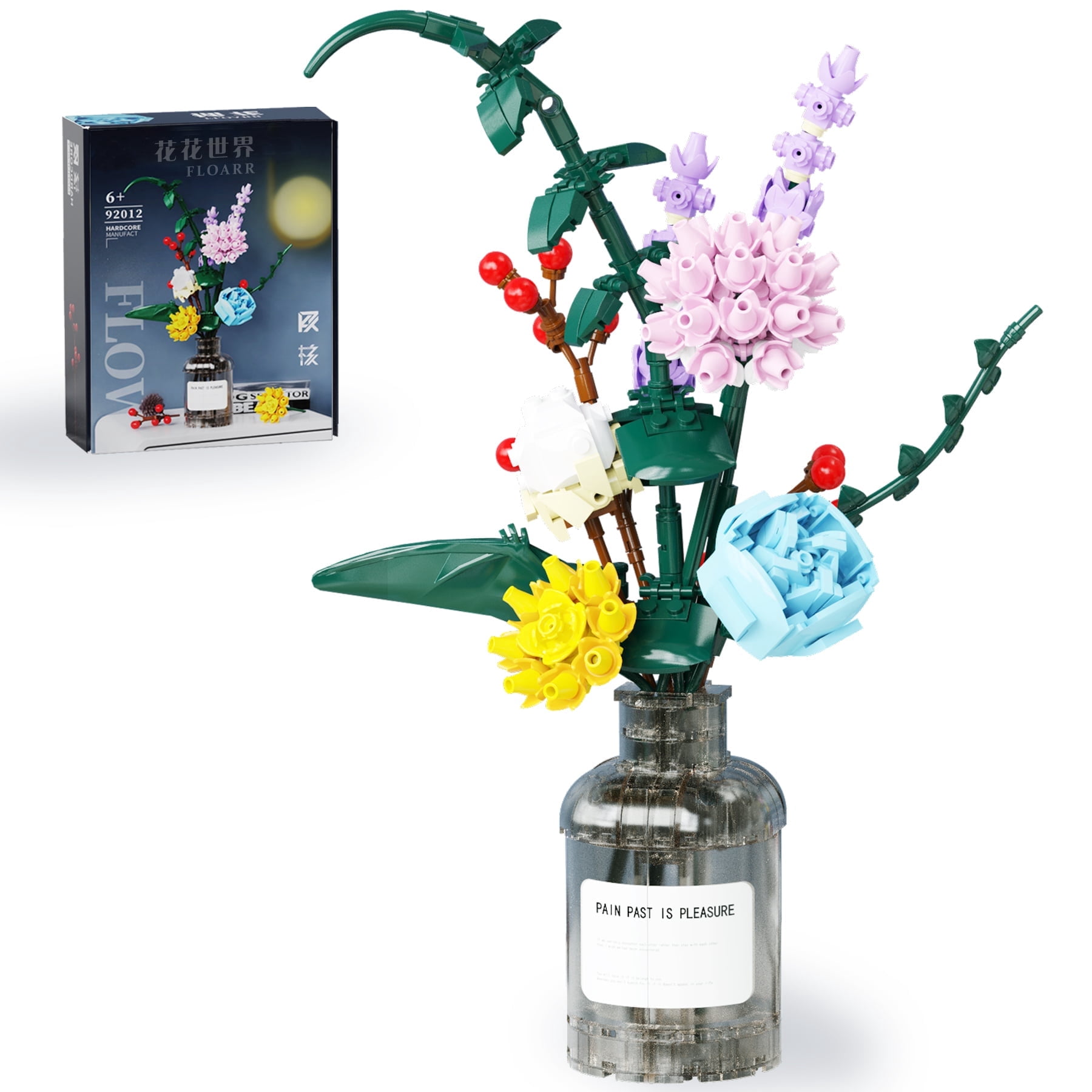 MACTANO Plant Building Block Set Multi Flower Bouquet Bonsai with Vase ...