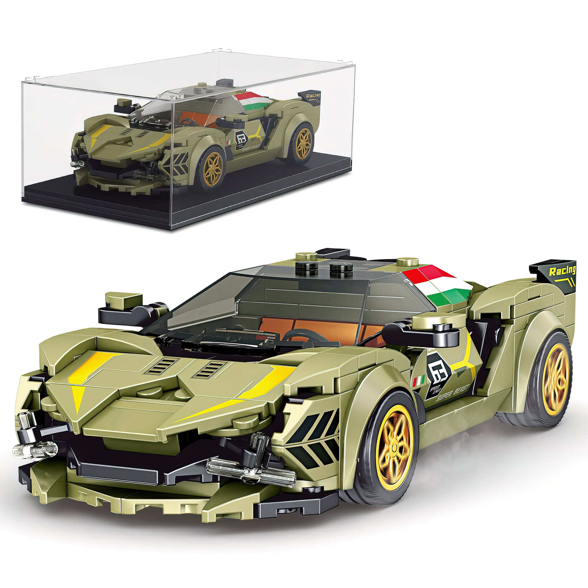 MACTANO Race Car Building Block Set Speed Champion SIAN Super Car ...