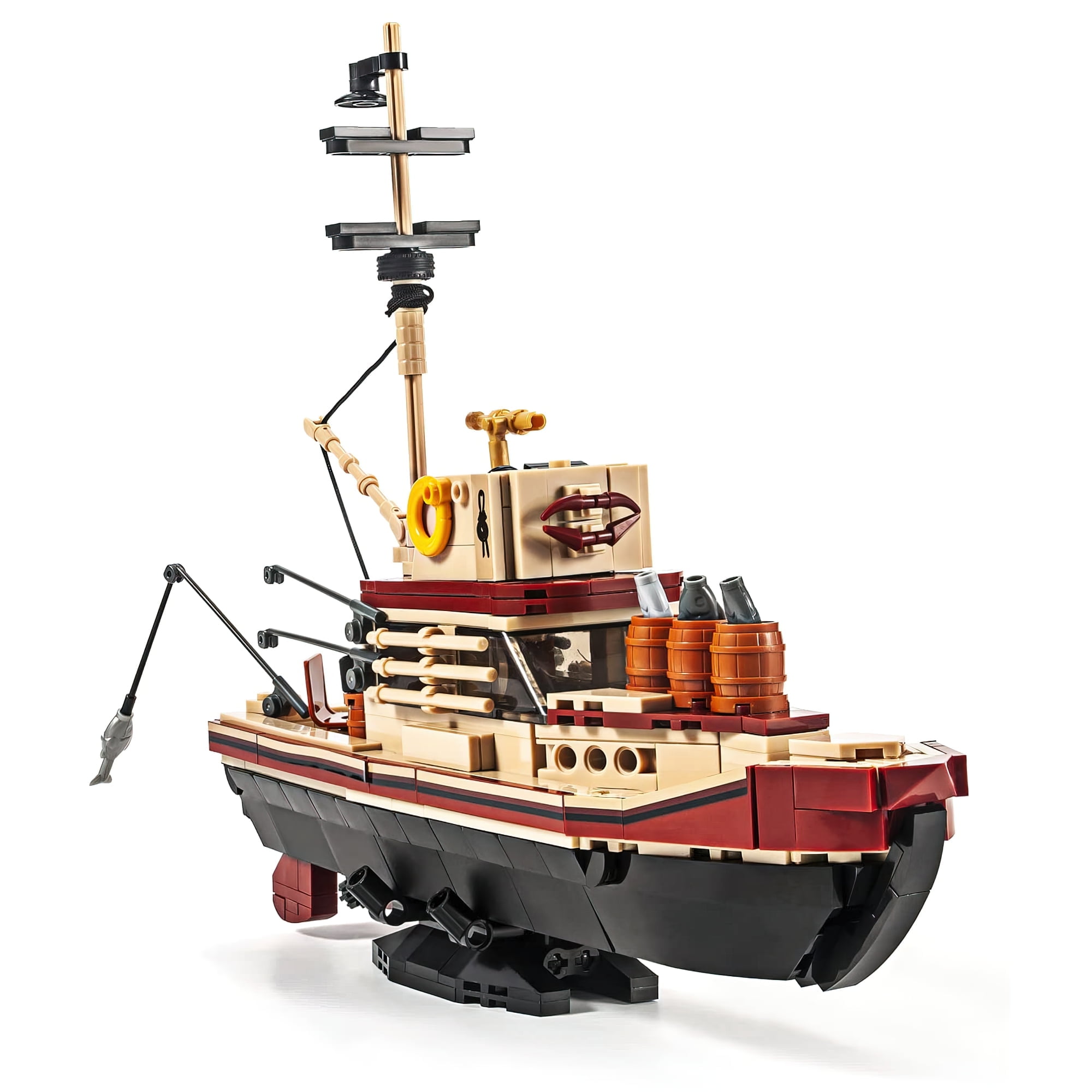 MACTANO Ship Building Block Set Fishing Boat Ocean Boat House Building ...