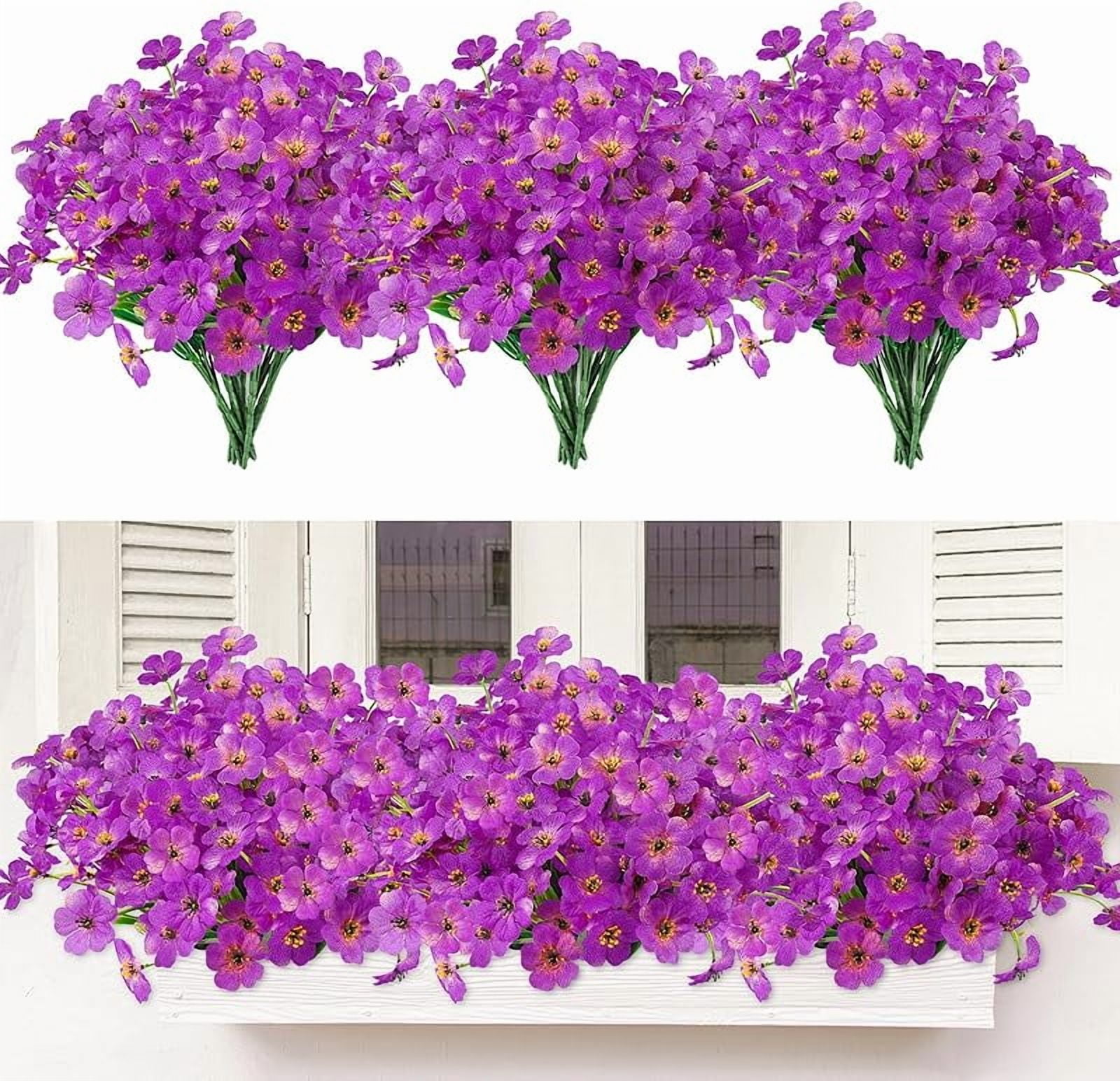 MACTING Fall Artificial Flowers for Outdoors 12 Bundles Faux Mums ...