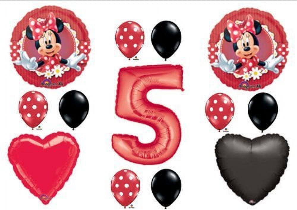 MAD ABOUT MINNIE MOUSE 5th BIRTHDAY PARTY Balloons Decorations Supplies ...