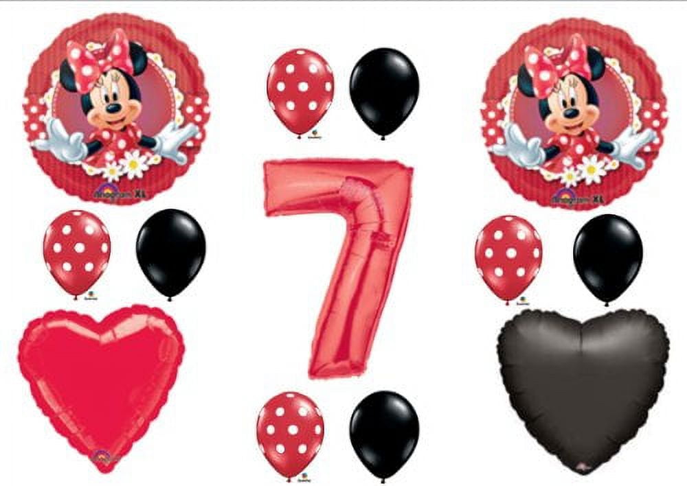 MAD ABOUT MINNIE MOUSE 7th BIRTHDAY PARTY Balloons Decorations Supplies ...