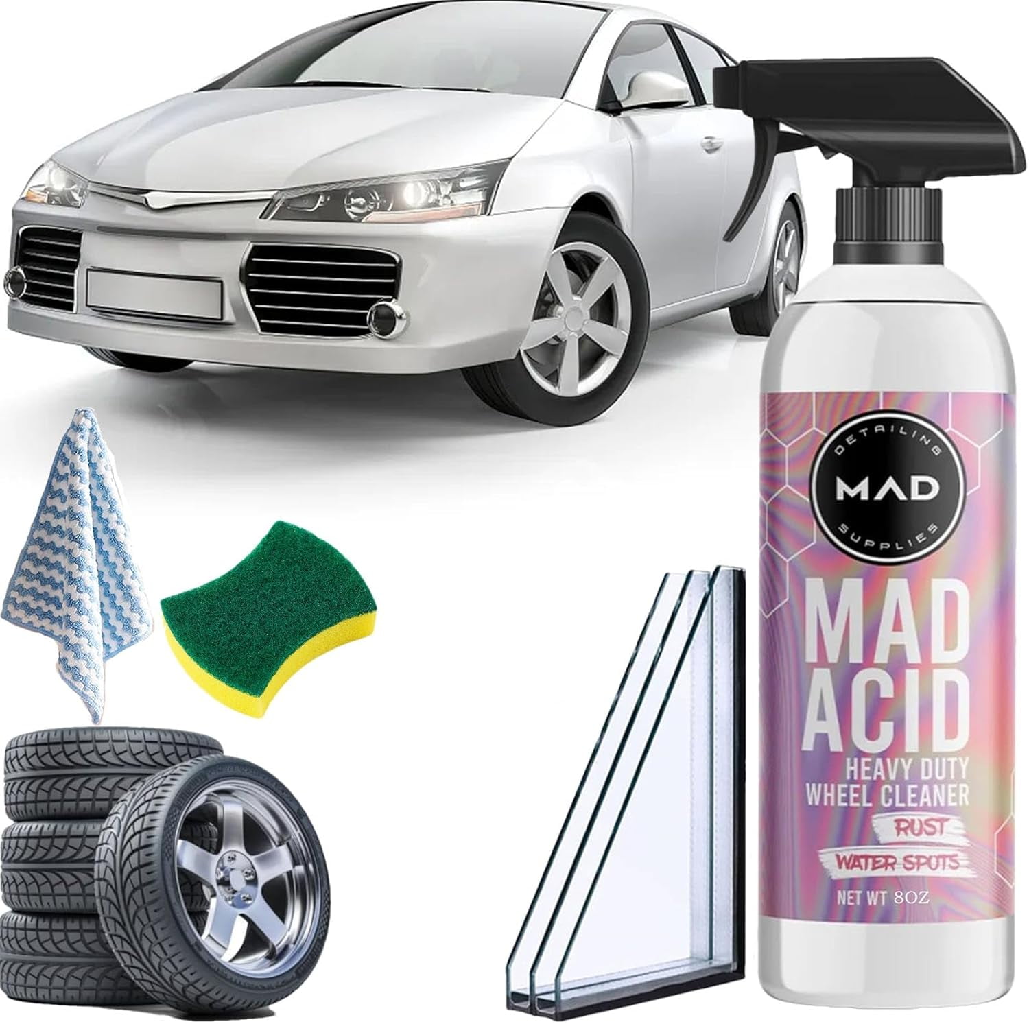 MAD ACID Glass Cleaner, Mad Acid Heavy-Duty Wheel Cleaner, MAD ACID ...
