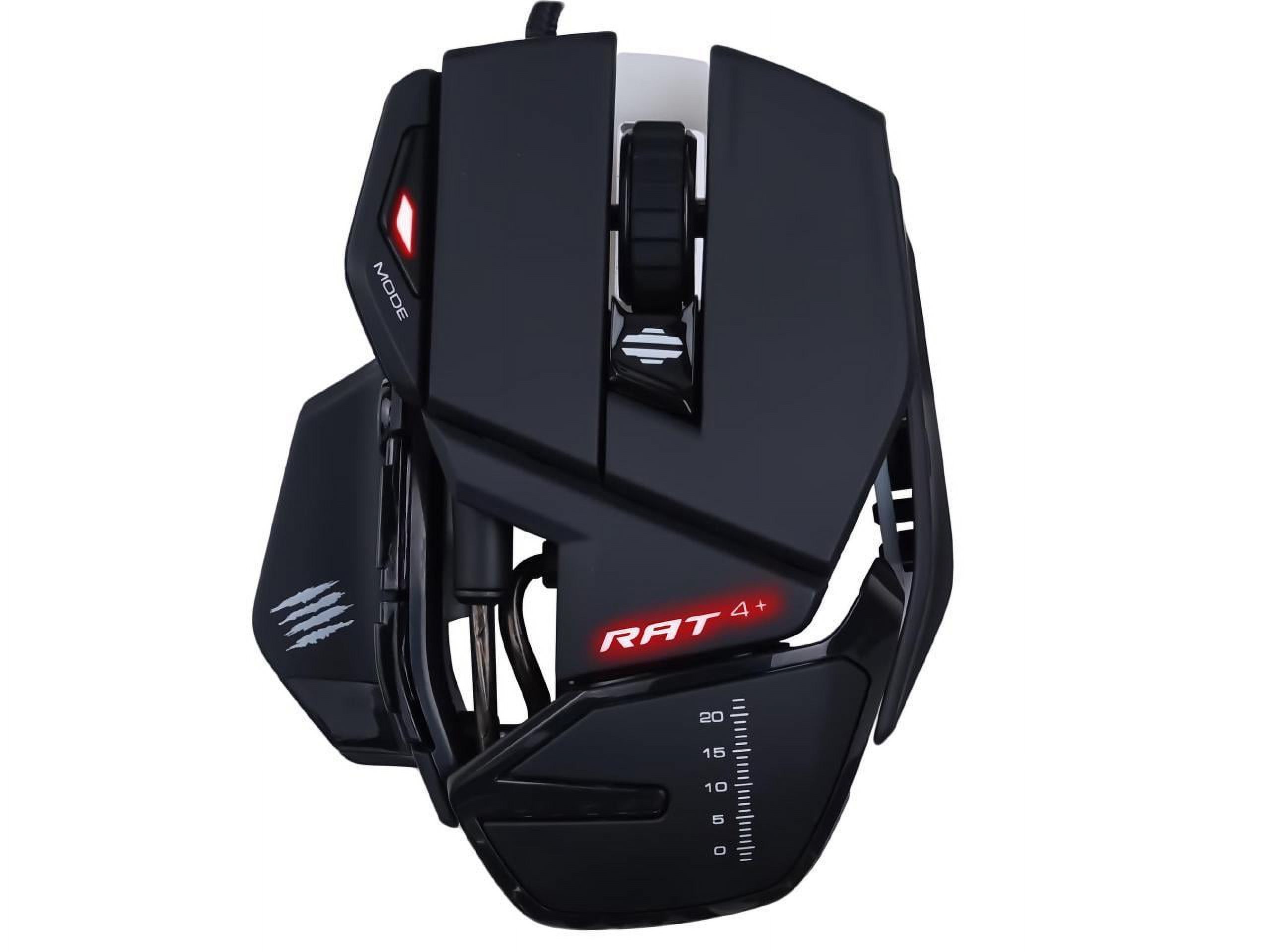MAD CATZ R.A.T. 4+ Optical Corded Gaming Mouse, Black, MR03MCINBL000-0 ...