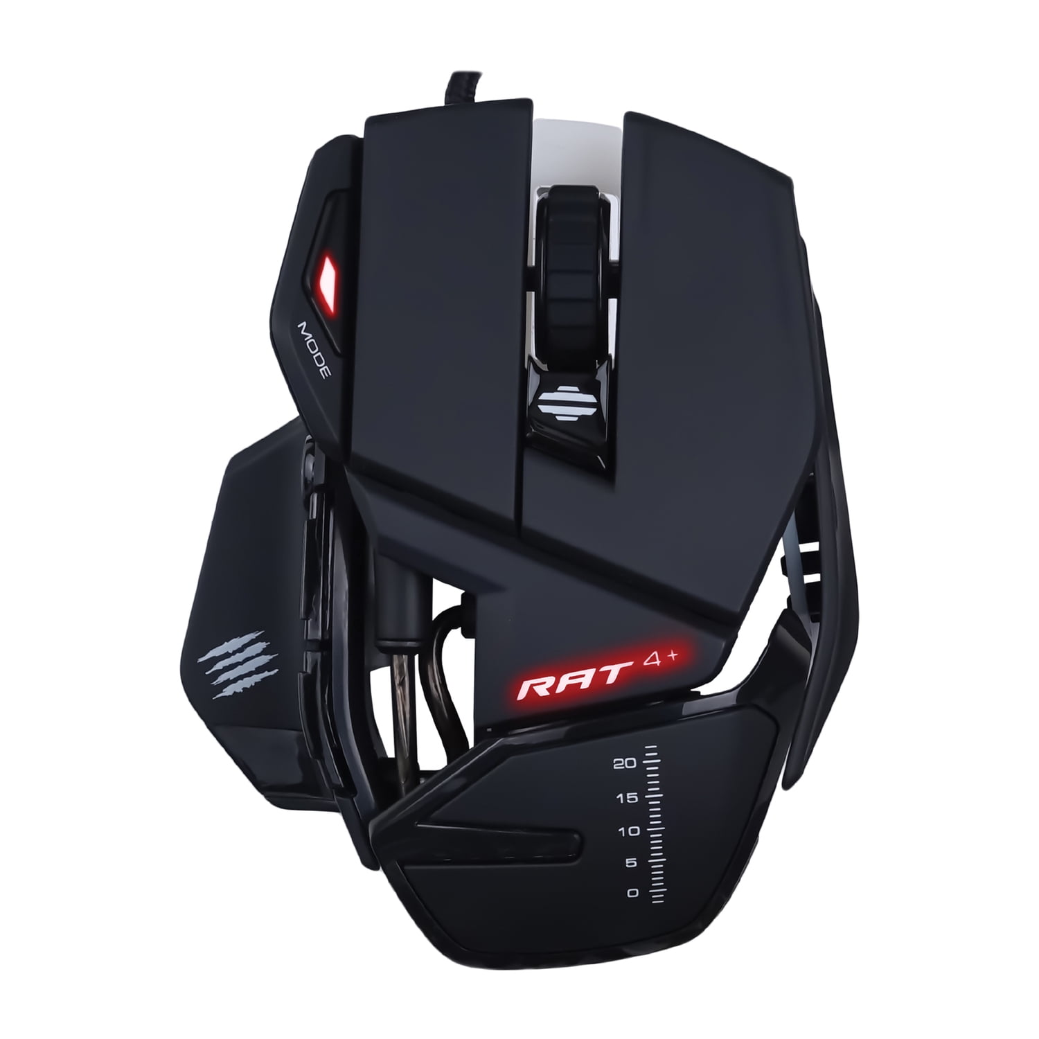 MAD CATZ R.A.T. 4+ Optical Corded Gaming Mouse, Black, MR03MCINBL000-0 ...
