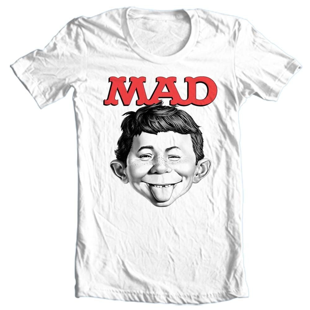 MAD Magazine Alfred E Newman T-shirt retro 1970's cotton graphic tee ...