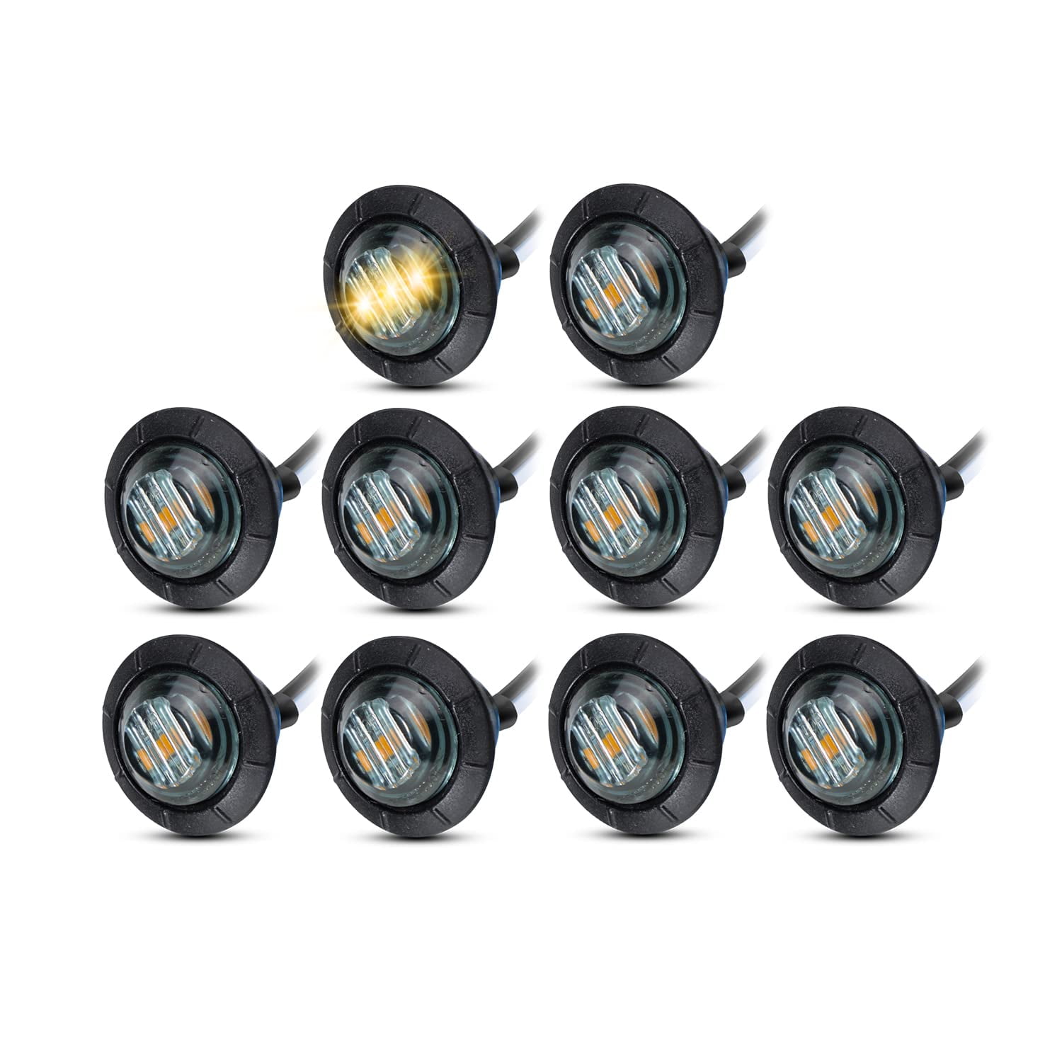 MADCATZ (Pack of 10) STF9 Meerkatt 3/4 Inch Miniature Round Smoked Lens ...