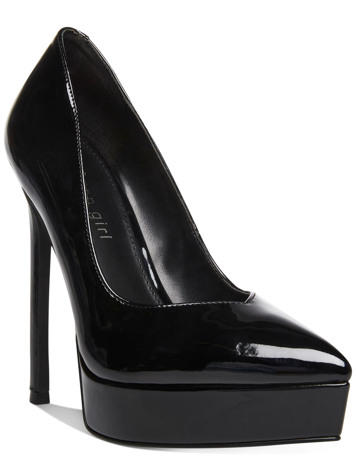 MADDEN GIRL Womens Black 1" Platform Padded Lidia Pointed Toe Stiletto ...