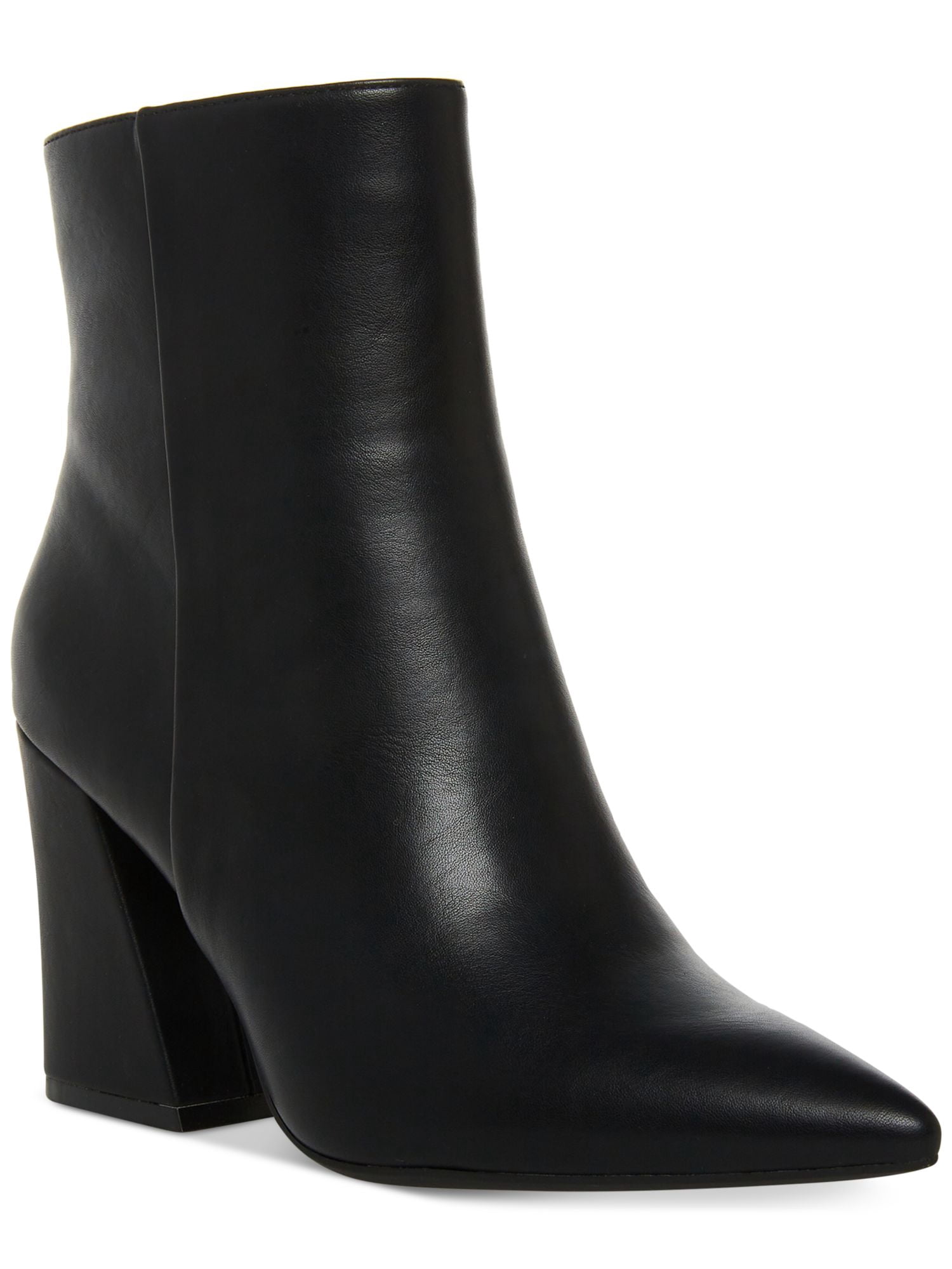 MADDEN GIRL Womens Black Goring Padded Cody Pointed Toe Flare Zip-Up ...