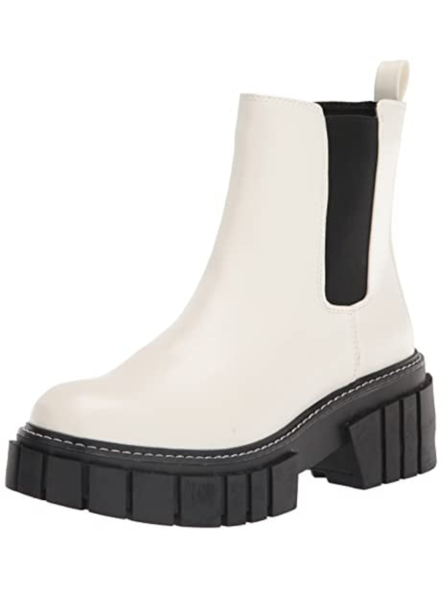 MADDEN GIRL Womens White 1-1/2" Platform Lug Sole Goring Pheobe Round ...