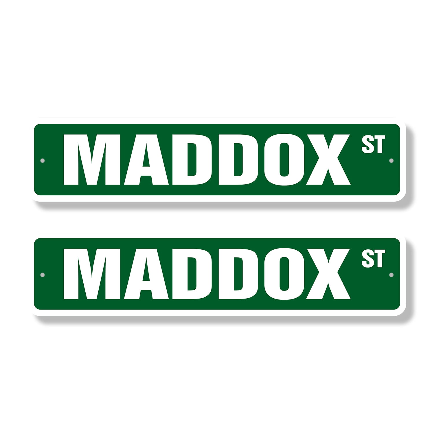 MADDOX Classic Street Sign (2 Pack) Childrens Name Room Sign Road Sign ...