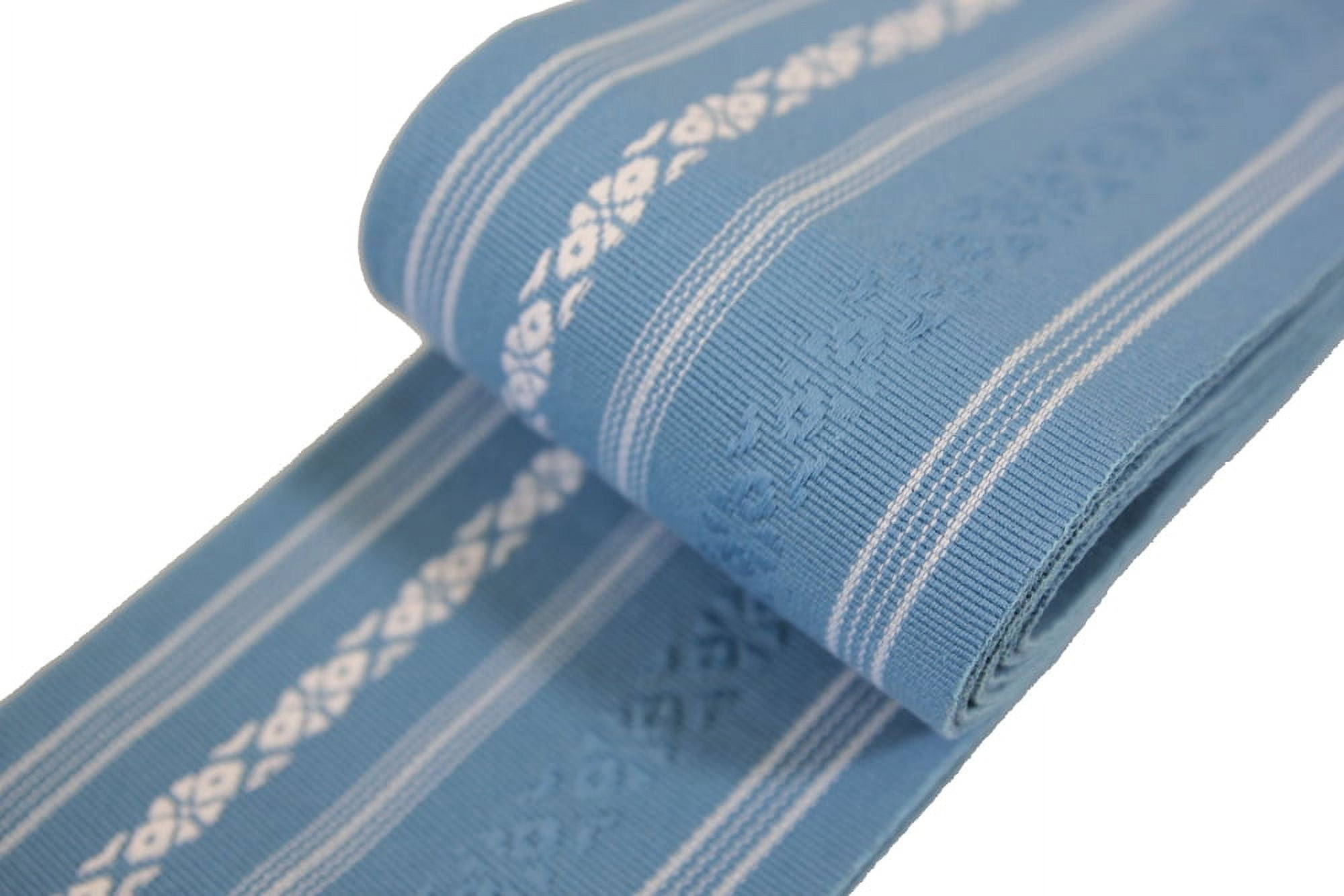 MADE IN JAPAN Deluxe Kaku Obi (Light Blue) - Samurai Kimono Belt ...