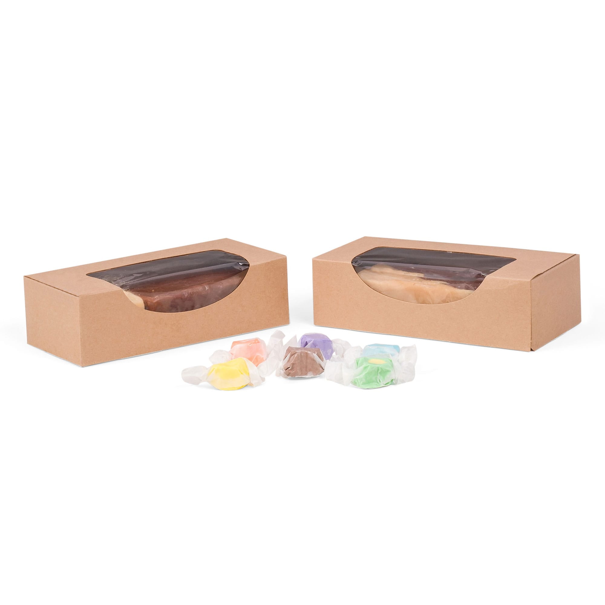 MADE IN USA - 50 Count - Fillable (empty) 1 lb. Kraft Window Candy ...
