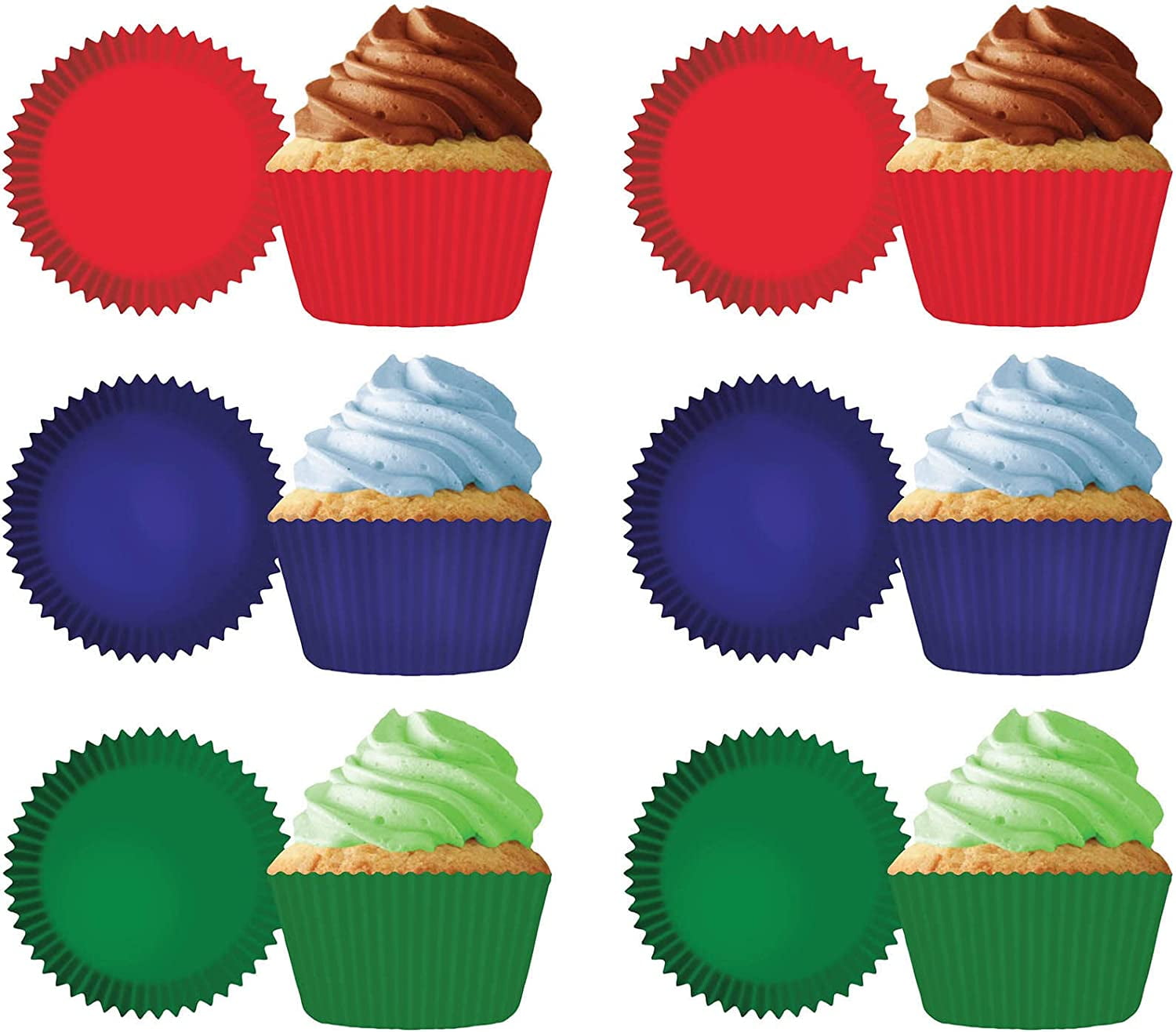 MADE IN USA Pack of 144 Thick Grease Resistant Fluted Cupcake Liners ...