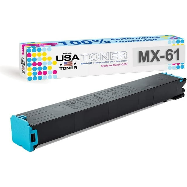MADE IN USA TONER Compatible Replacement for Sharp MX-61NT, MX3050, MX3070, MX5070, MX2651 ...