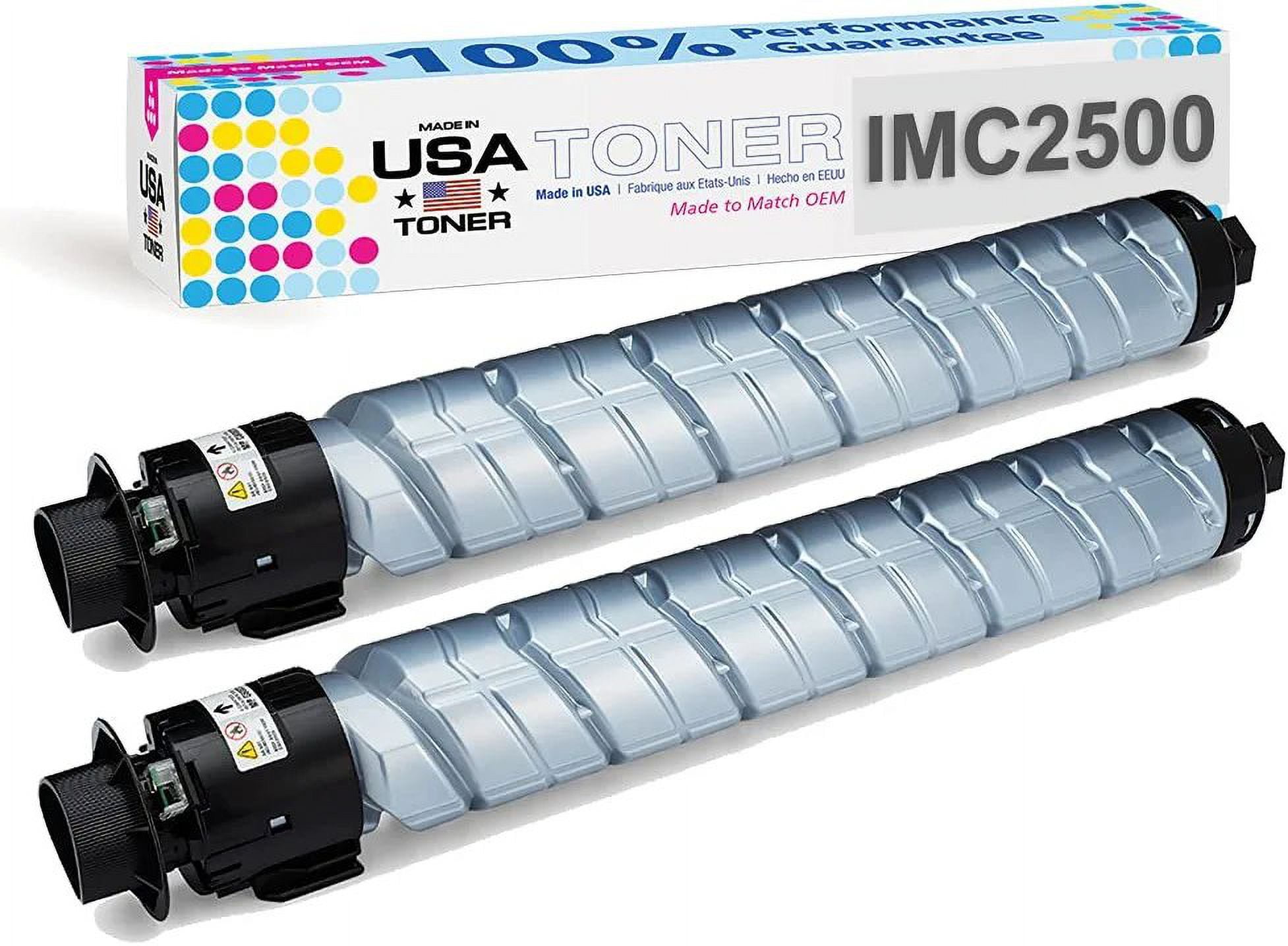 Ricoh Compatible IMC2000, IMC2500 Black Toner Cartridges, 2 Pack, Made ...