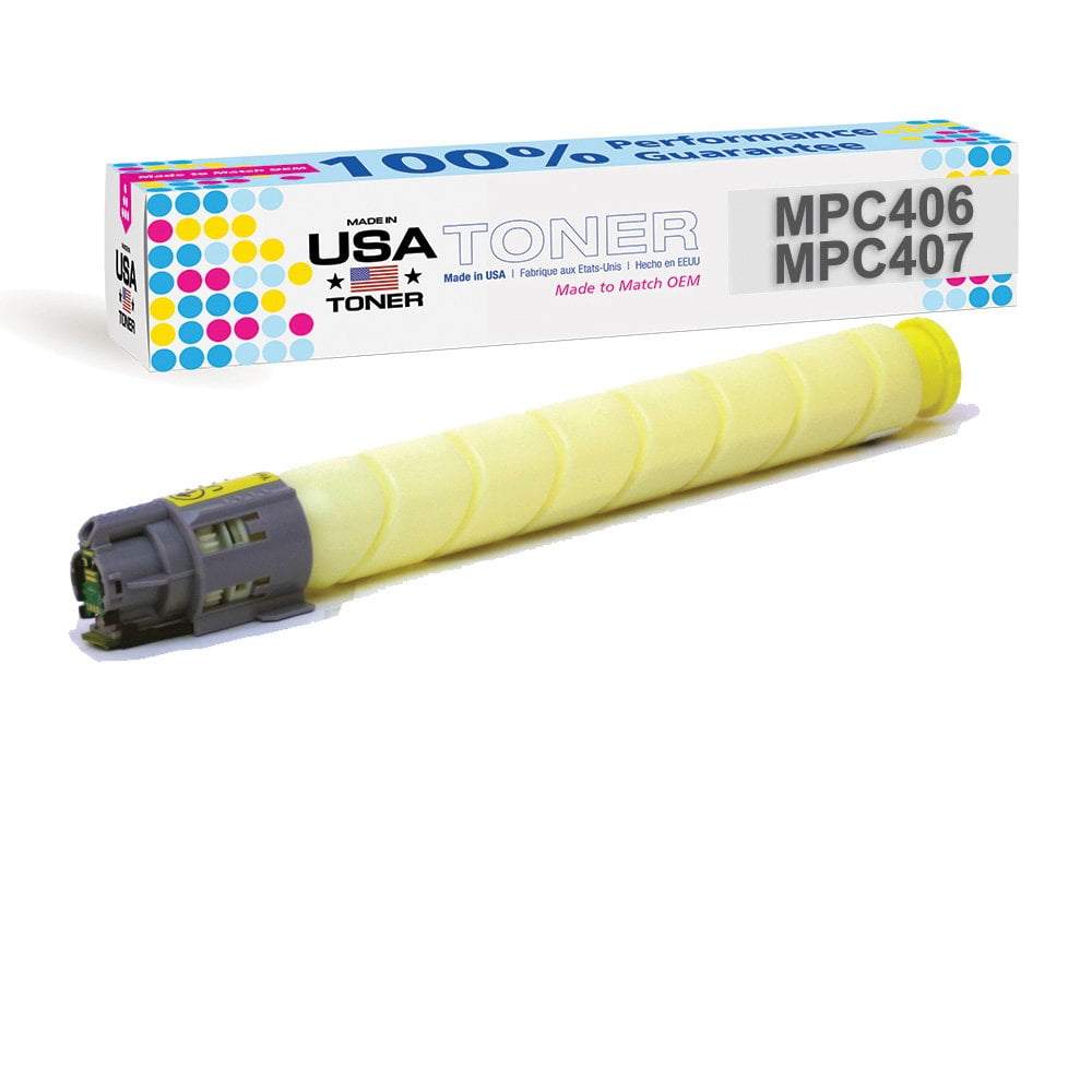 MADE IN USA Toner for Ricoh MP C306, C307, C406, C407 Yellow - Walmart.com